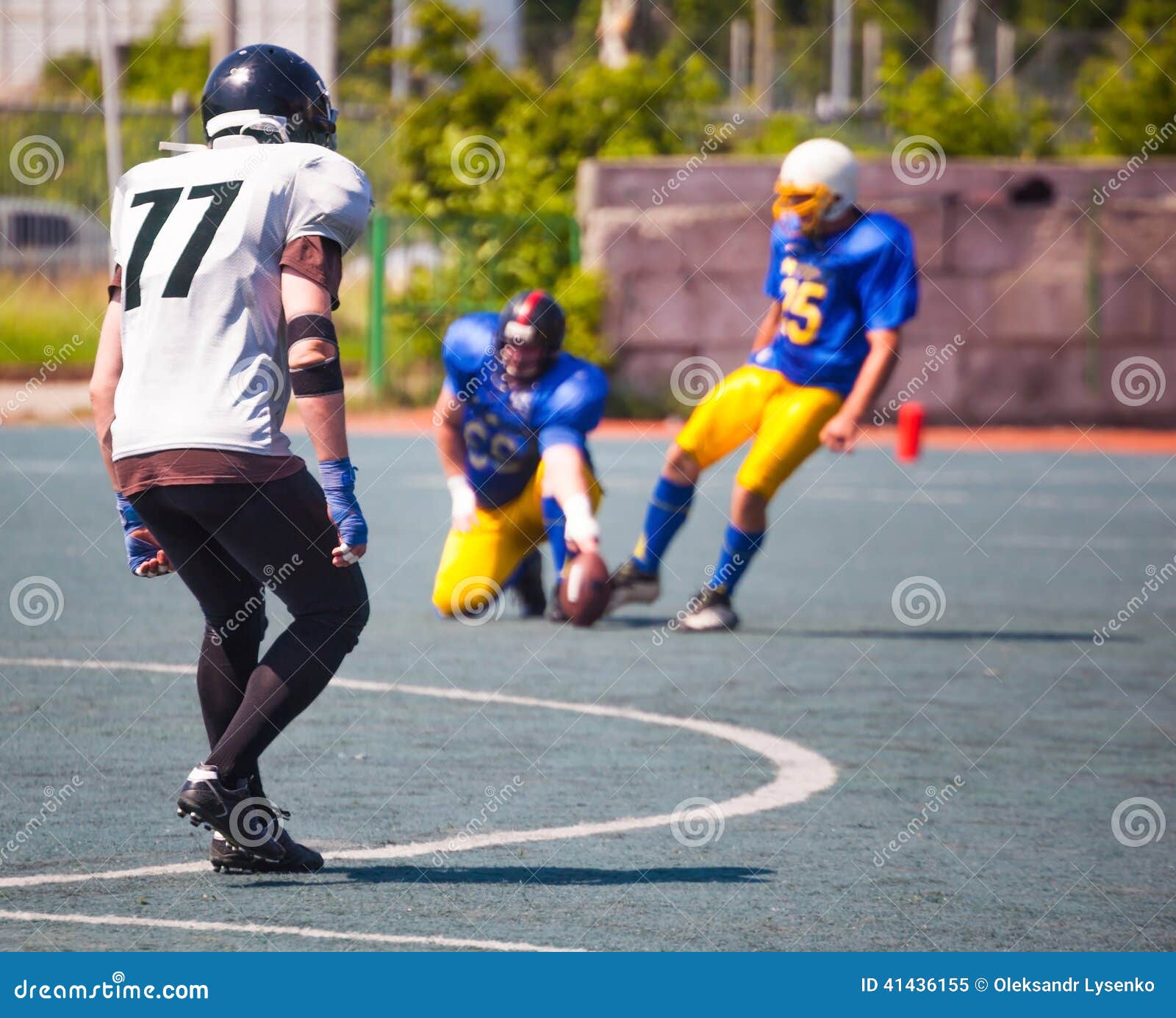 Athlete Ready To Punch the Ball Stock Image - Image of player, grass ...