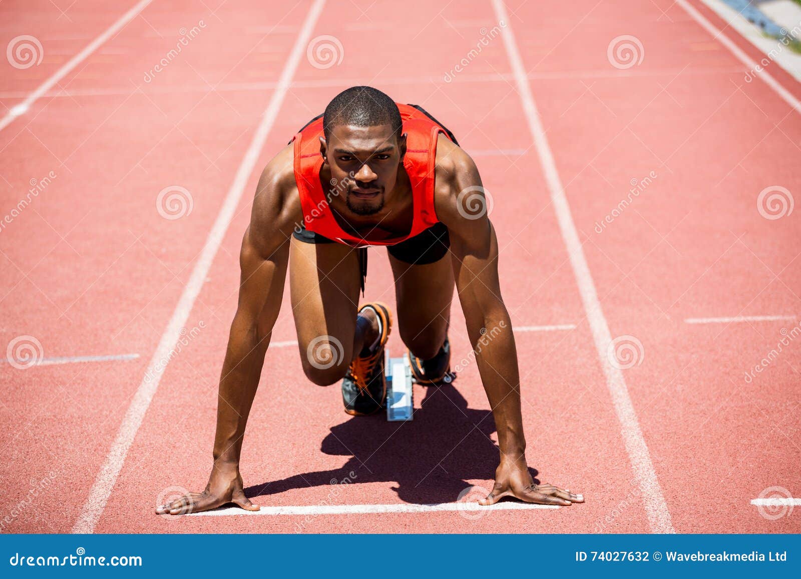 Athlete ready to run stock photo. Image of person, sports - 74027632