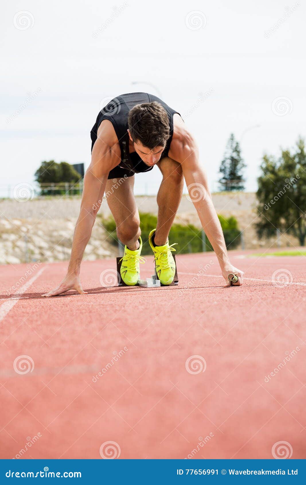 Athlete Ready To Start the Relay Race Stock Image - Image of runner ...