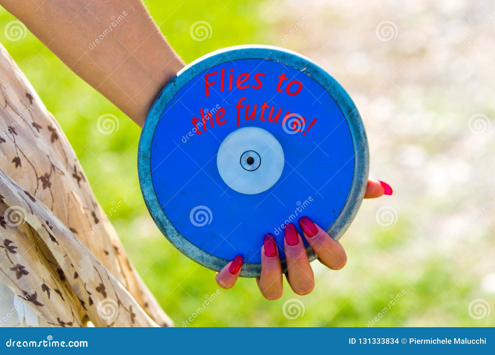 Athlete Ready To Throw a Red Disc Stock Photo - Image of power, compete ...