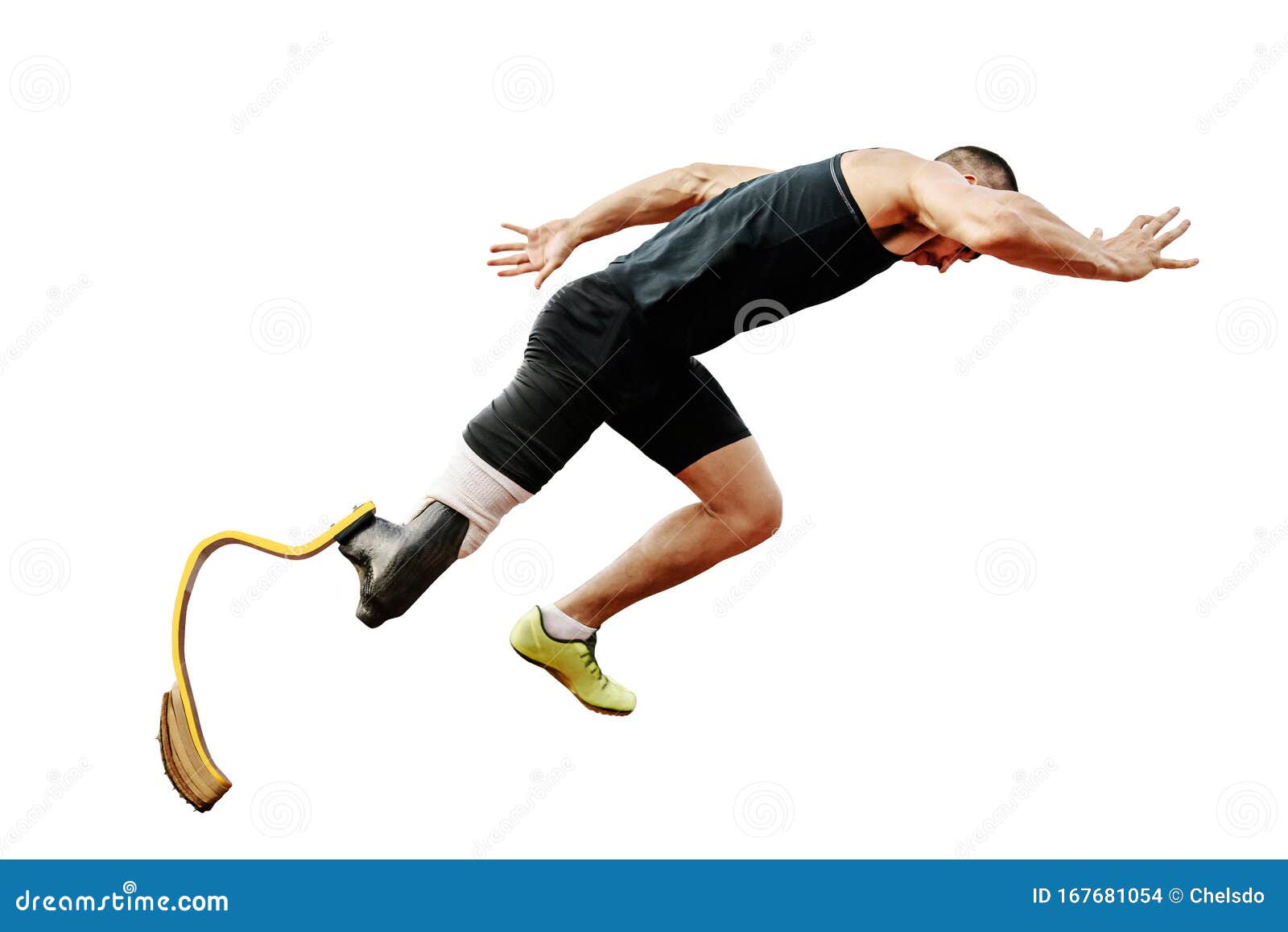 Athlete Runner Disabled with Prosthetic Stock Photo - Image of knee ...