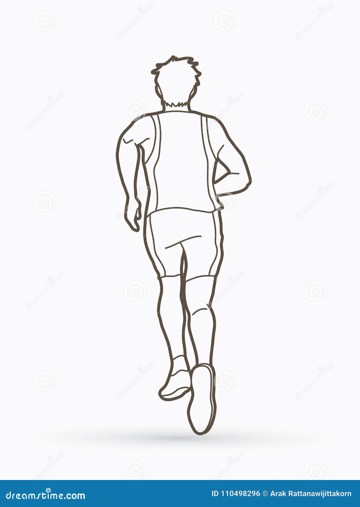 Athlete Runner, a Man Runner Graphic Vector. Stock Vector ...