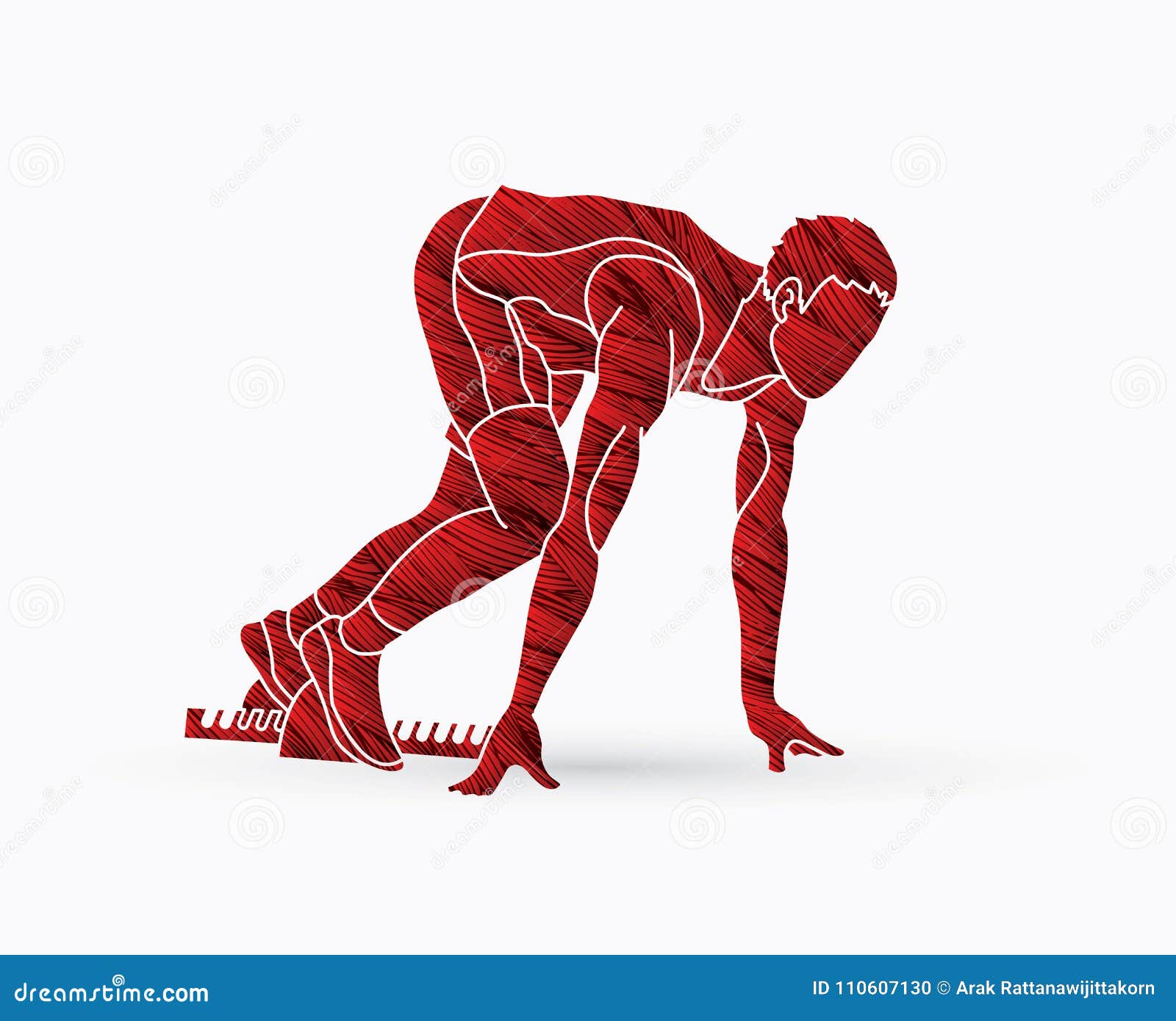 Athlete Runner, Runner, Start Running Graphic Vector Stock Vector ...