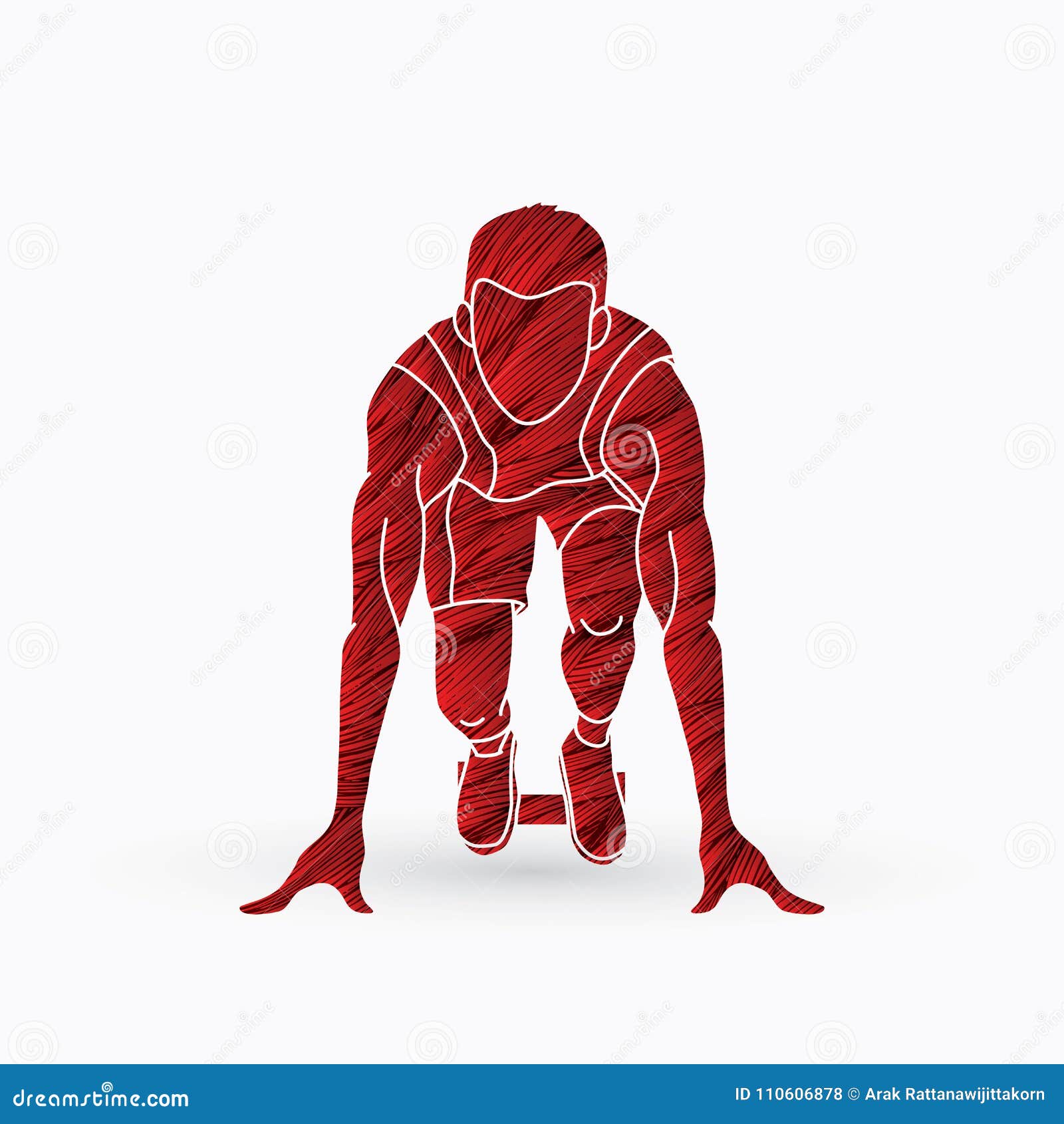 Athlete Runner, Runner, Start Running Graphic Vector Stock Vector ...