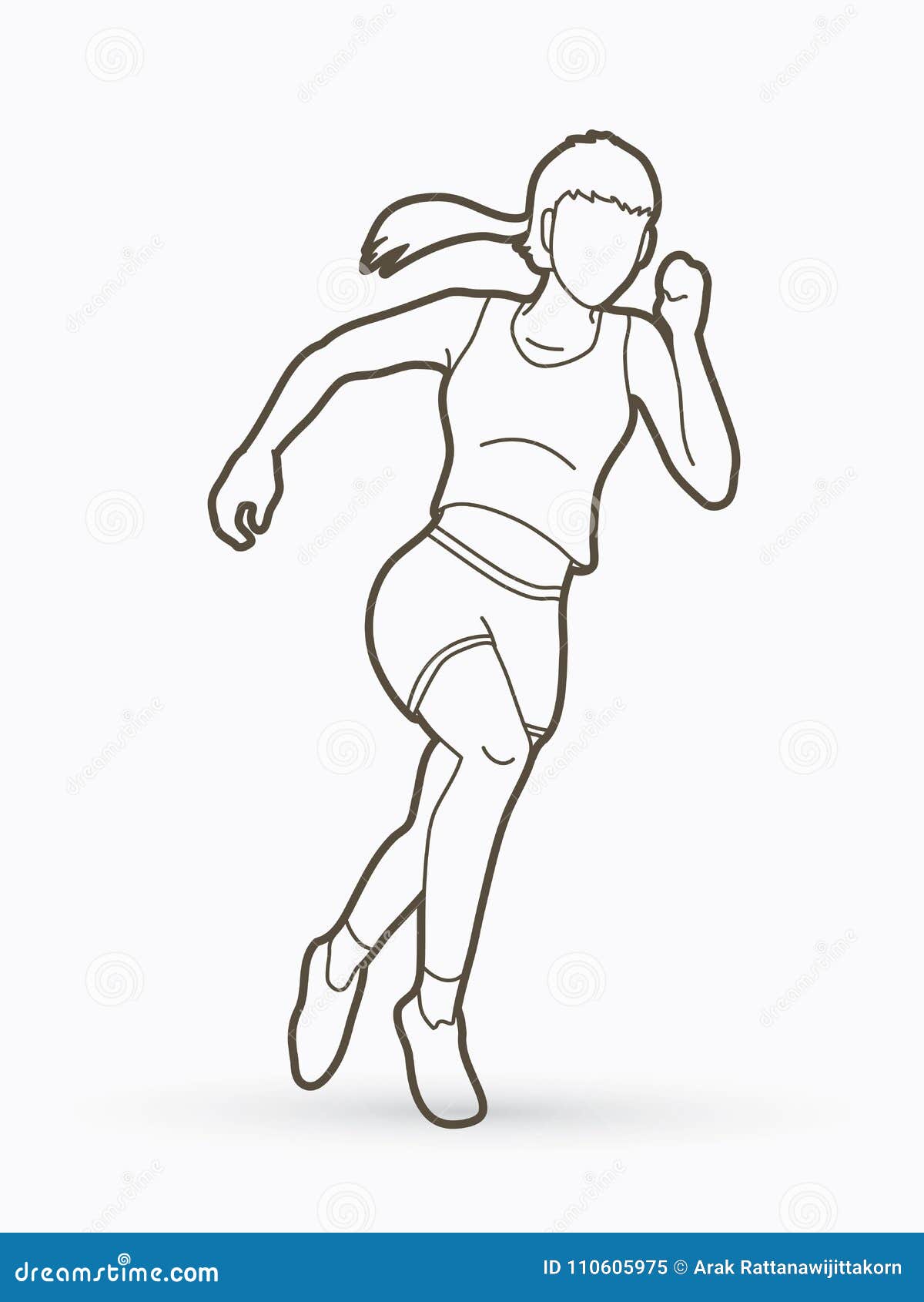 Athlete Runner, Runner, Start Running Graphic Vector Stock Vector ...