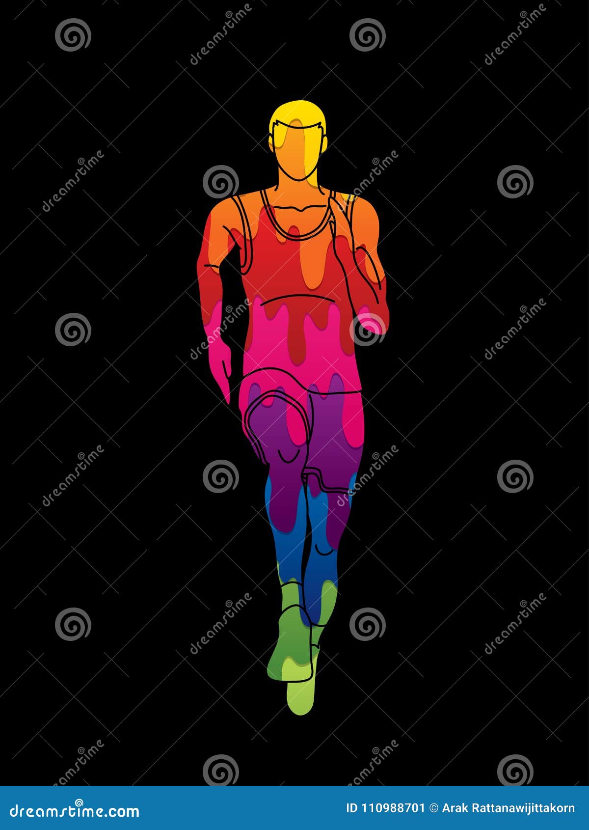 Athlete Runner, Start Running, Jogging , Sprinter Graphic Vector Stock ...