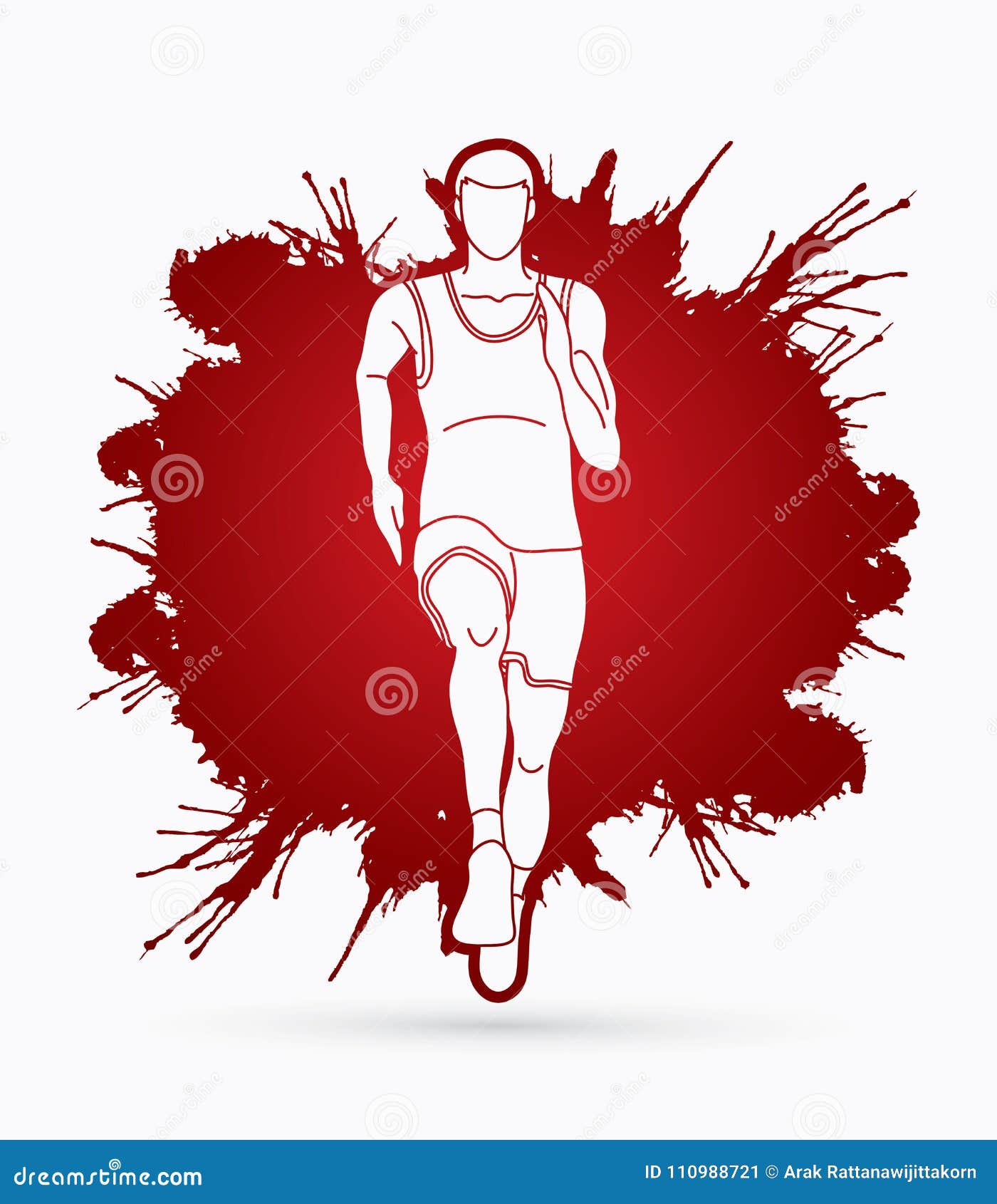 Athlete Runner, Start Running, Jogging , Sprinter Graphic Vector Stock ...