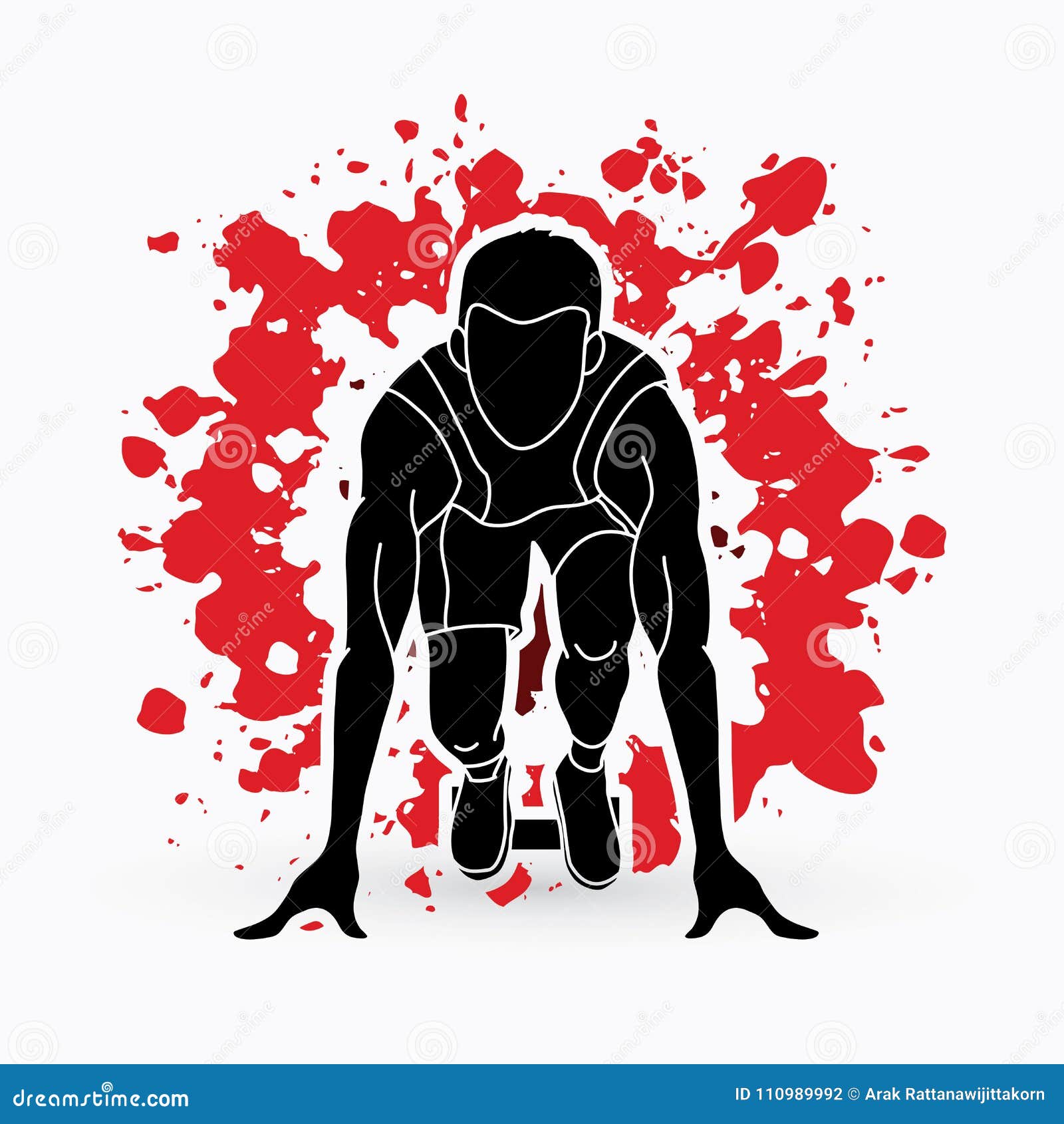 Athlete Runner, Start Running, Jogging , Sprinter Graphic Vector Stock ...