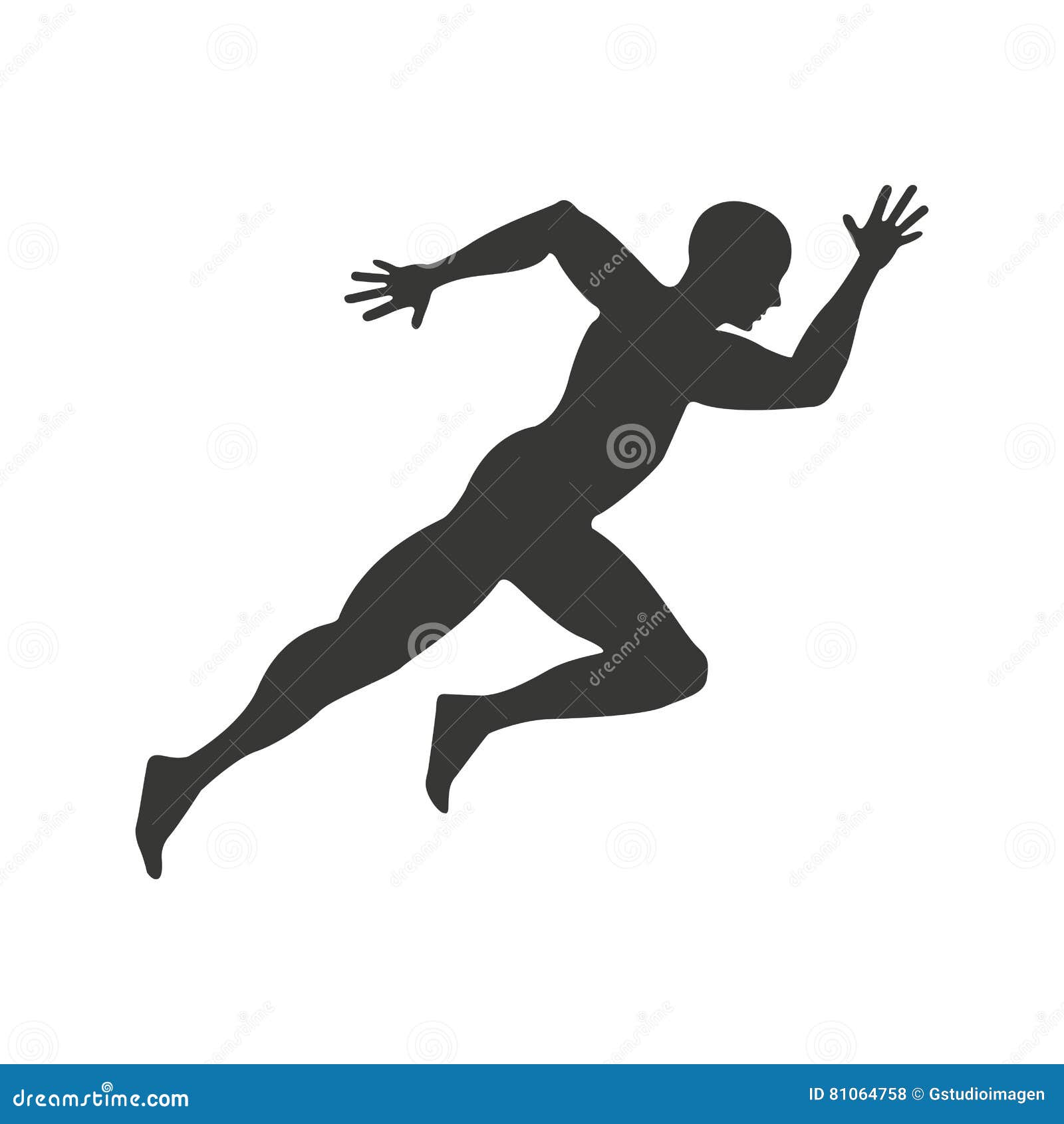 Running Character Means Mission Steps And Render 3d Rendering Royalty ...