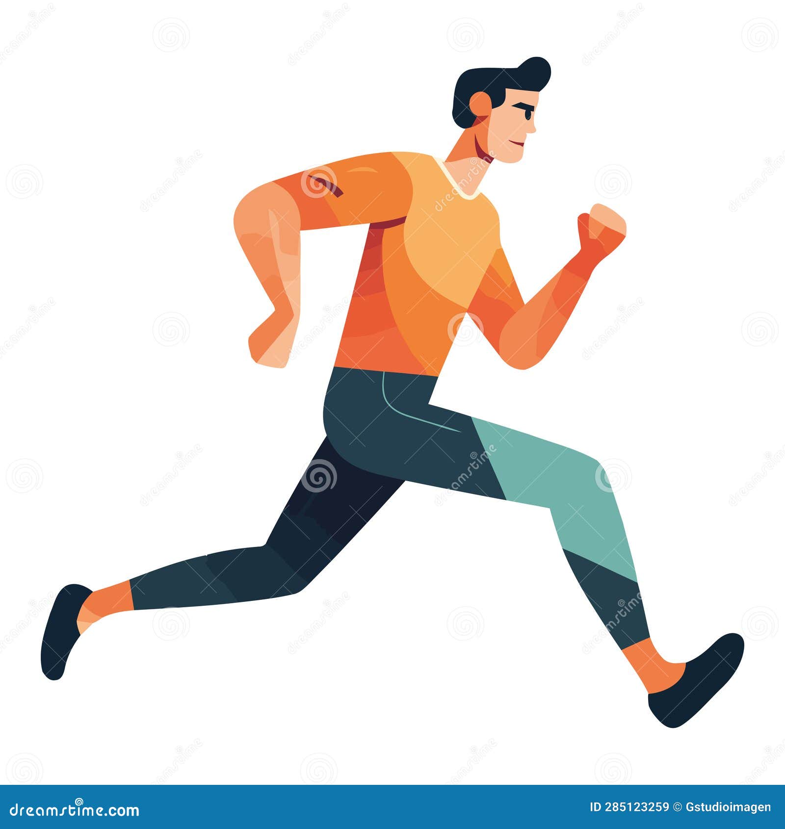 Athlete Running Illustration Stock Vector - Illustration of competition ...