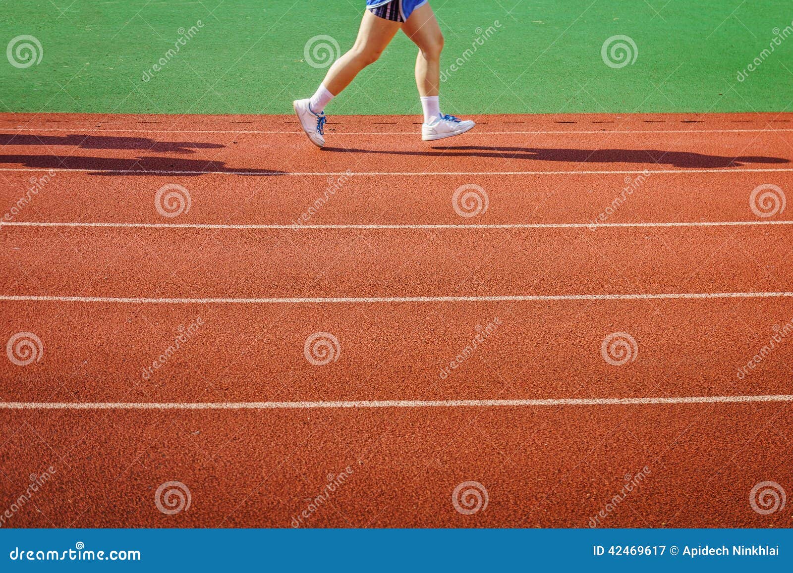 An Athlete is Running on Racetrack Stock Image - Image of arena ...