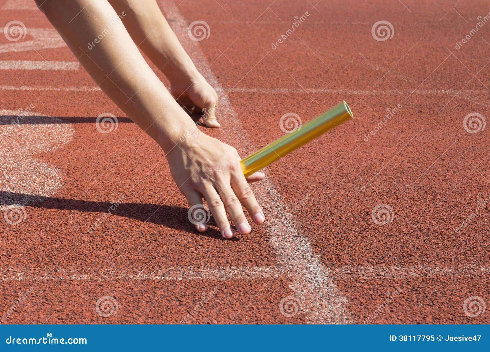 Athlete in the Starting Blocks, Ready To Go Stock Image - Image of calf ...