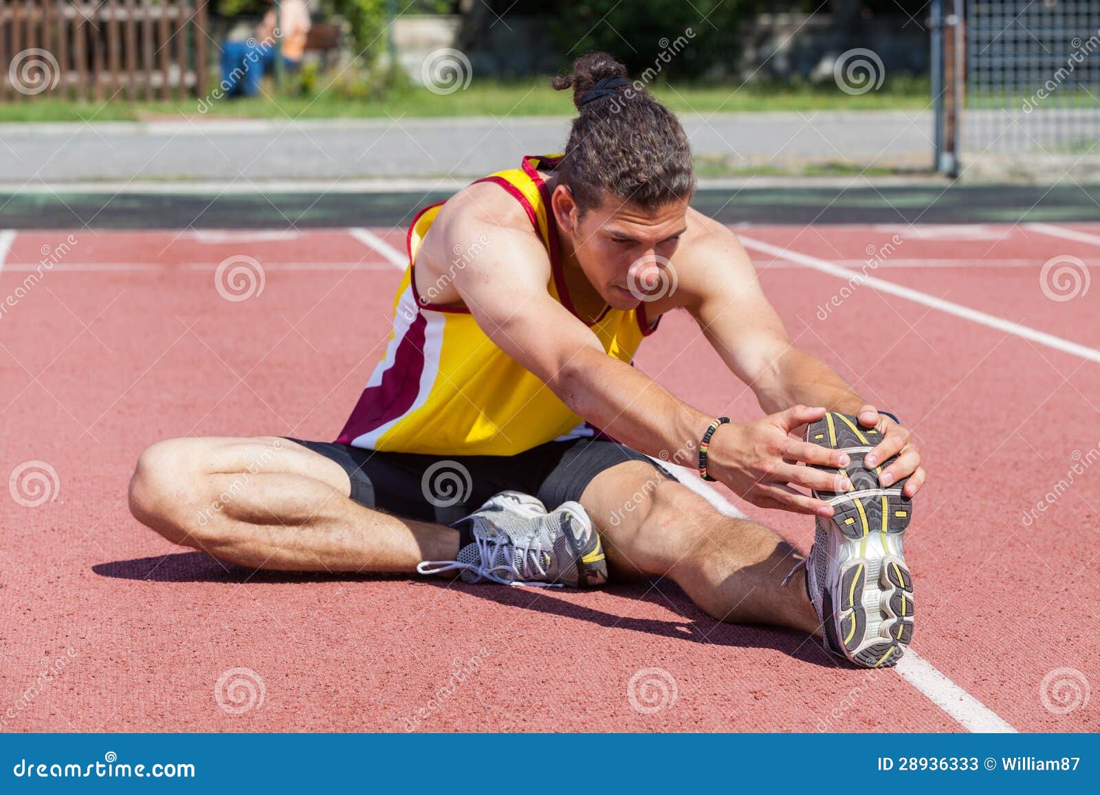 Athlete Stretching stock image. Image of fitness, leisure - 28936333