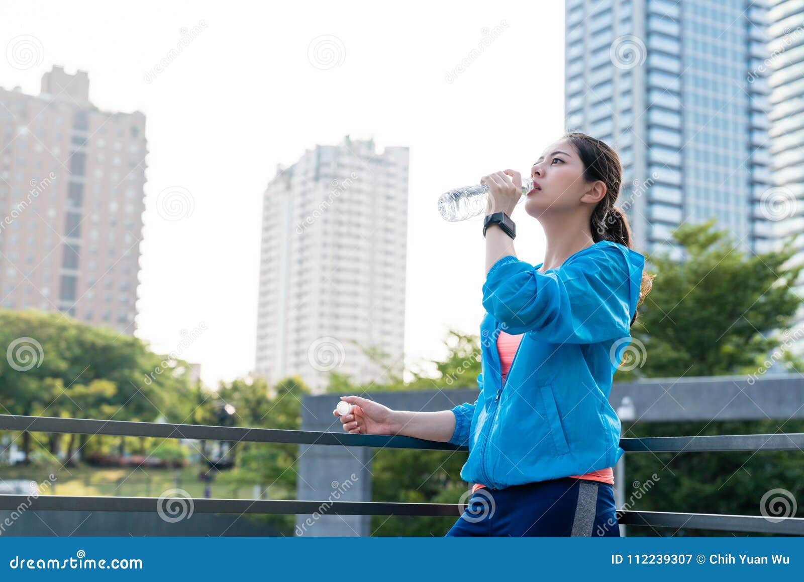 Athlete Taking a Break after Doing Exercise. Stock Image - Image of ...