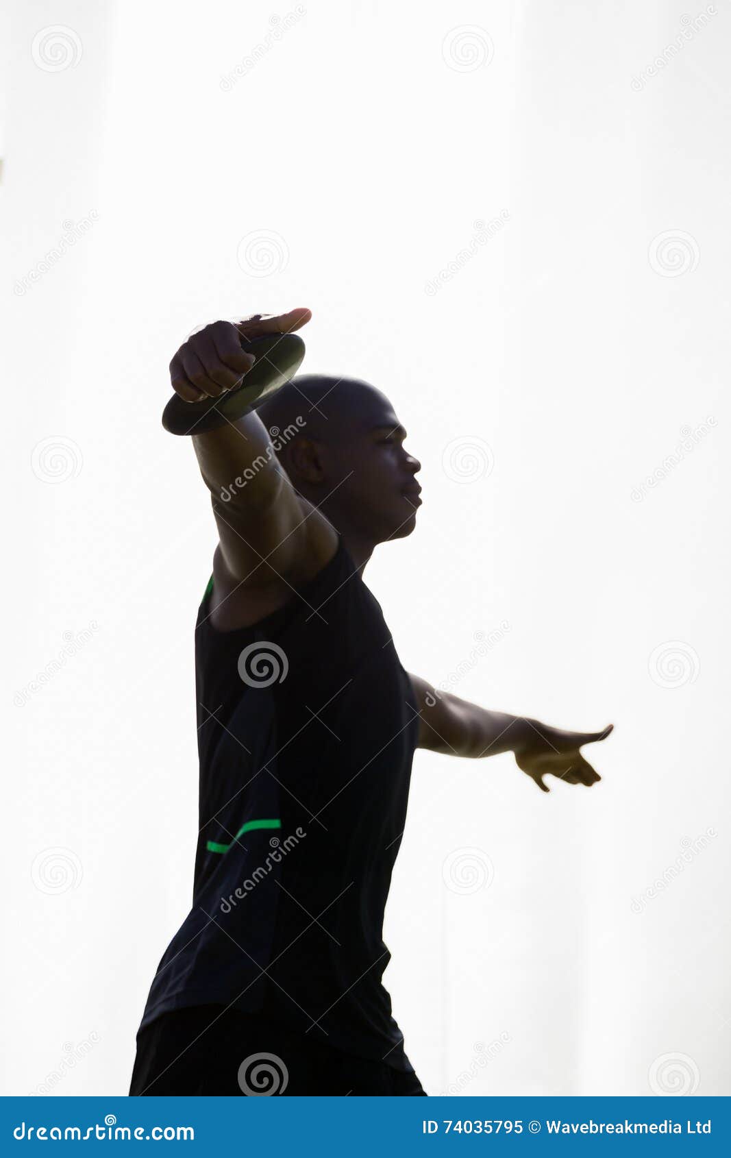 Athlete about To Throw a Discus Stock Image - Image of person, throw ...