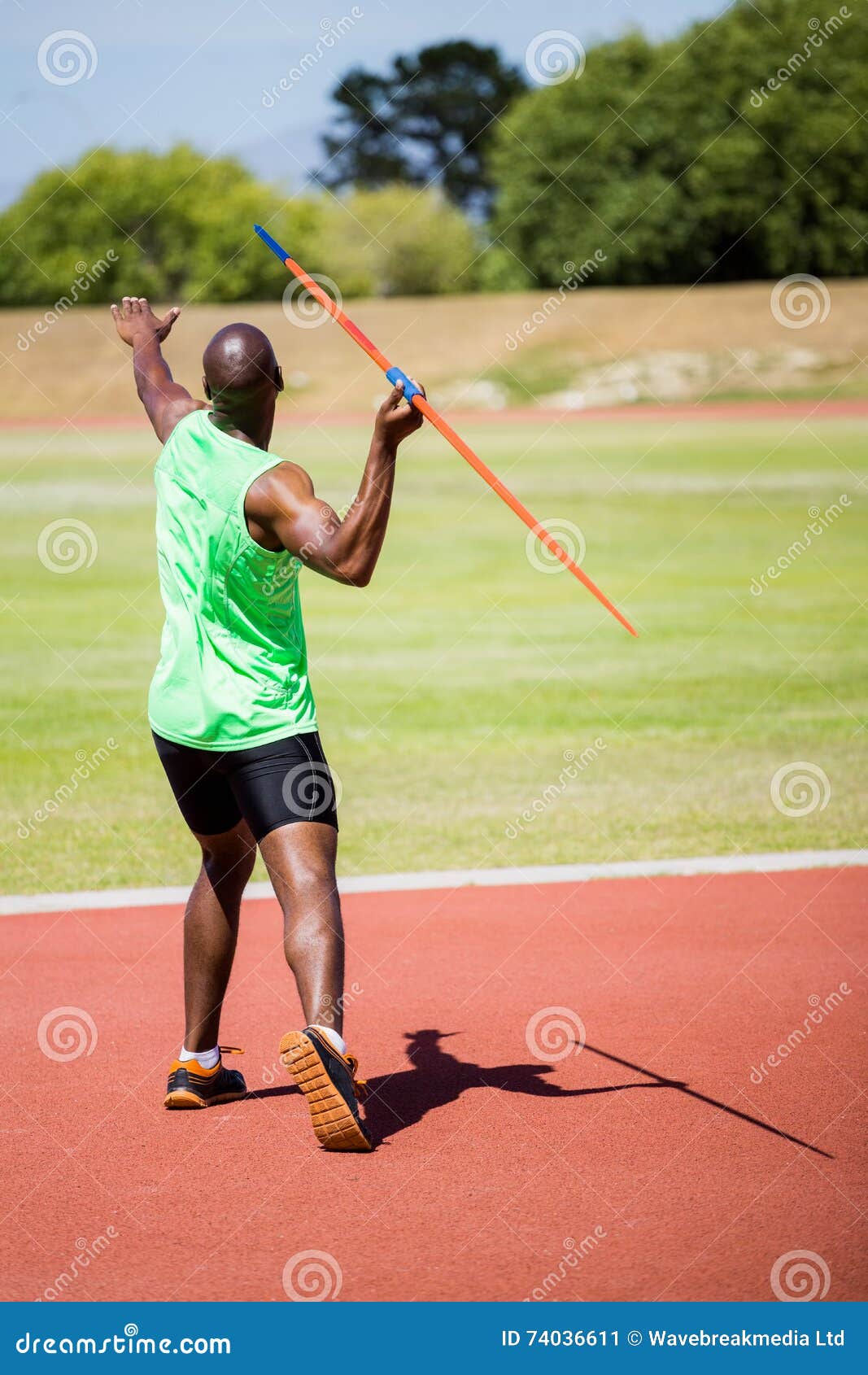 Athlete about To Throw a Javelin Stock Image - Image of throw, olympics ...