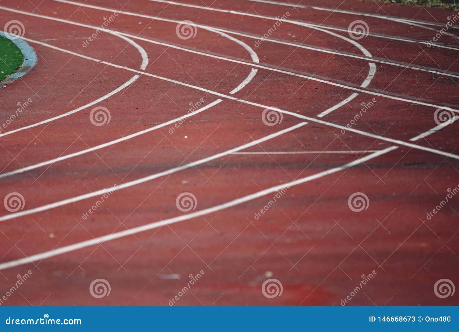 Athlete Track or Running Track Lines. Athletics Track in Stadium Stock ...