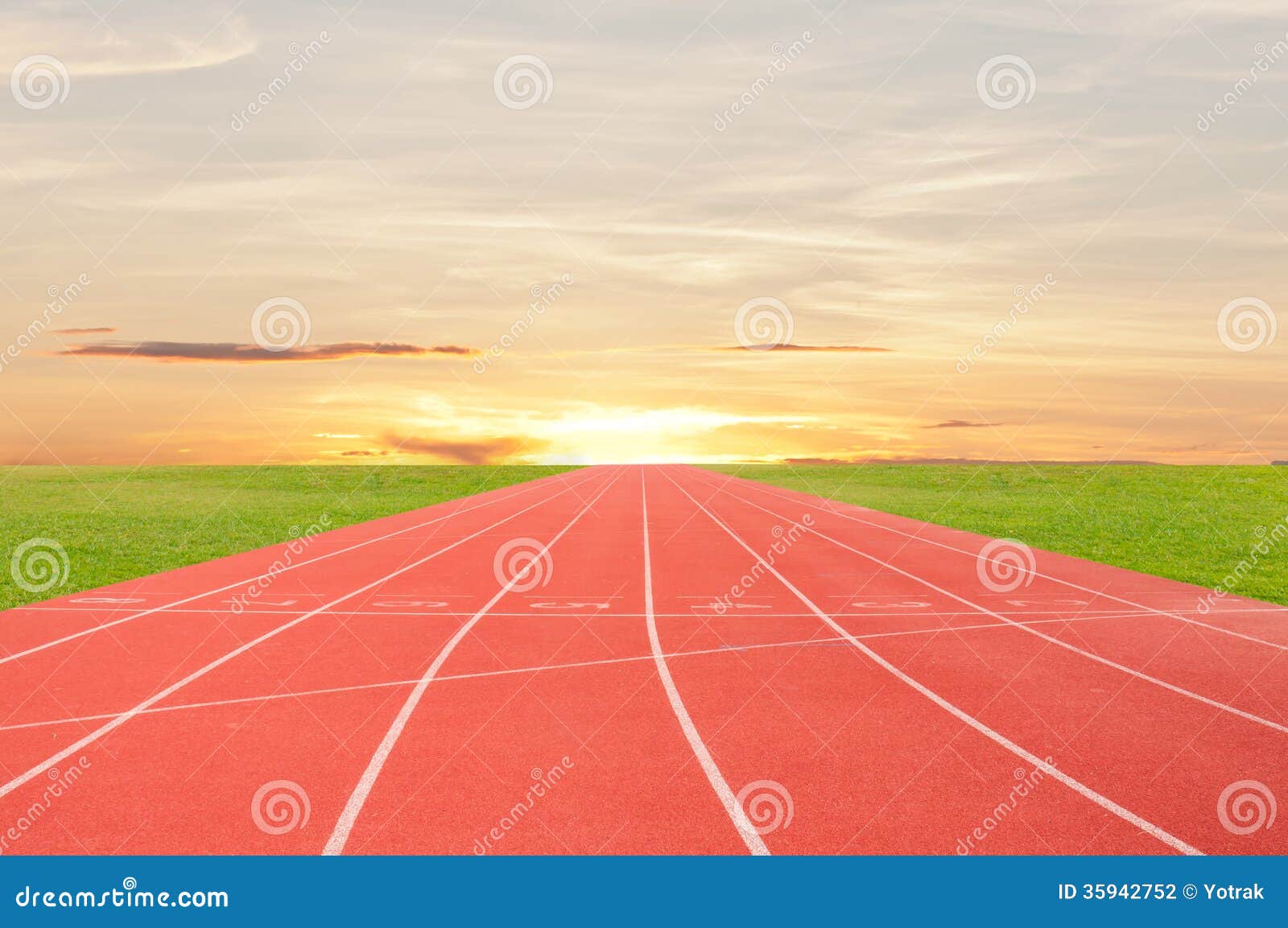 Athlete Track or Running Track Stock Photo - Image of exercise, green ...