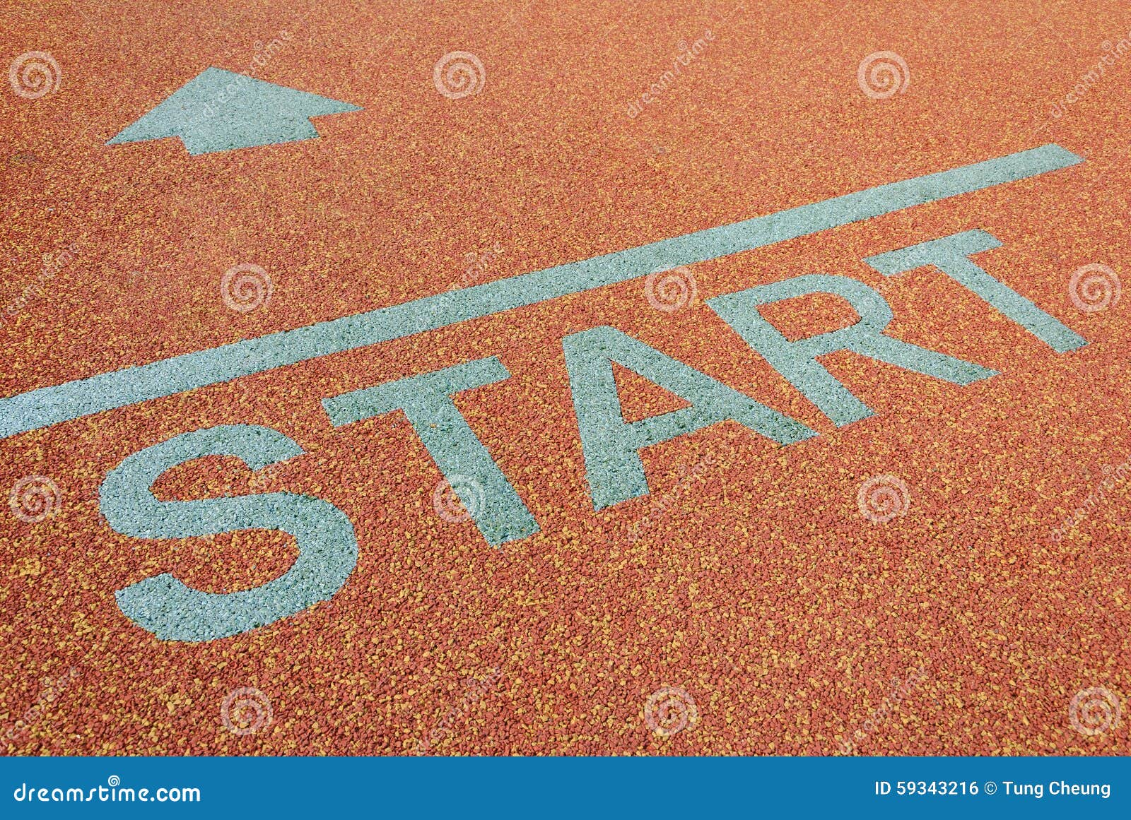 Athlete Track Start Sign with Arrow Stock Photo - Image of pattern ...