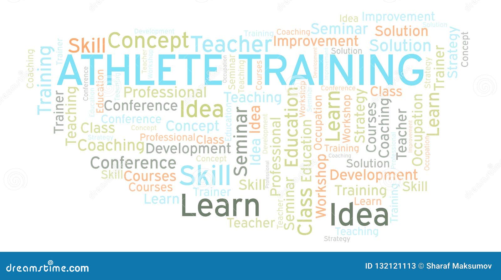 Athlete Training Word Cloud Stock Illustration - Illustration of ...