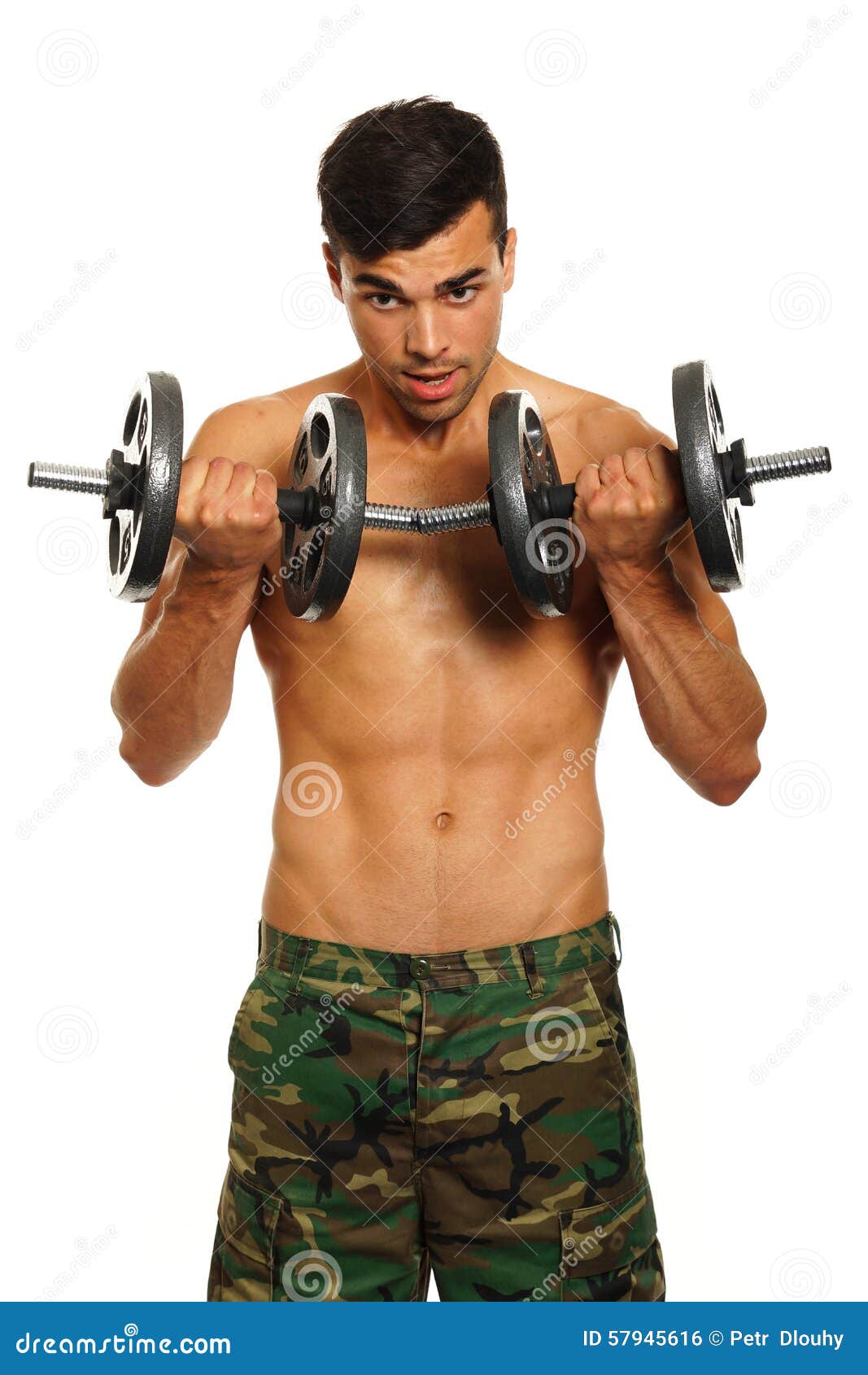 Athlete Young Man Exercises Stock Photo - Image of adult, lifestyle ...