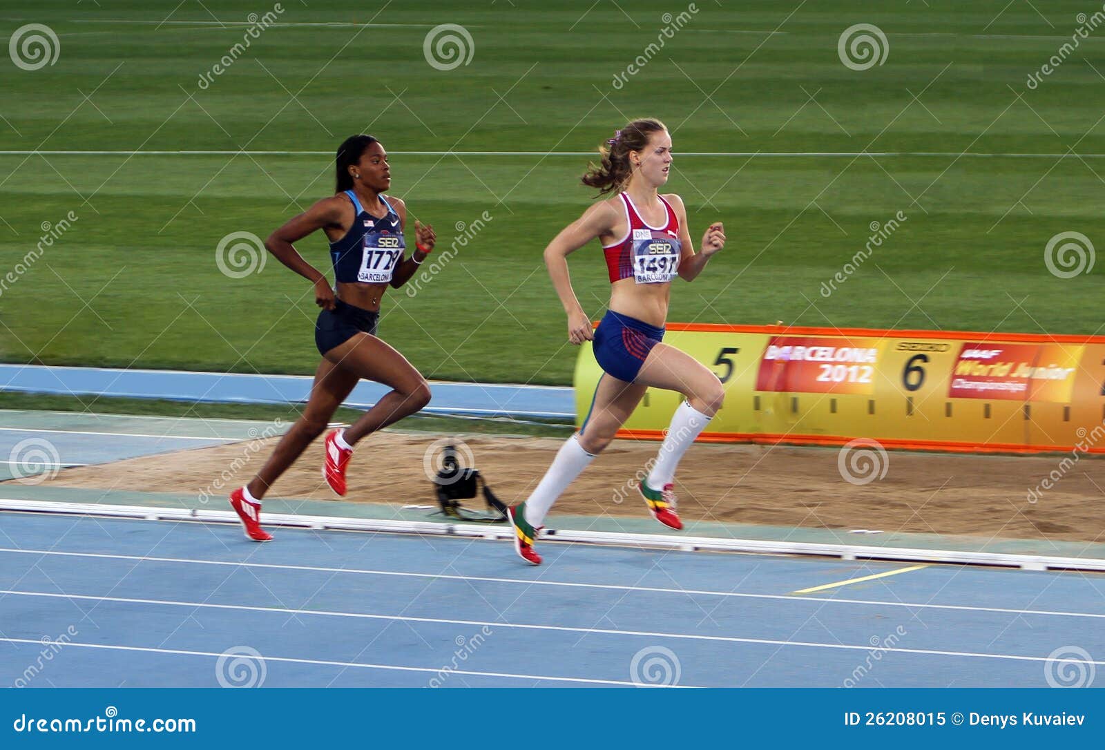 Athletes in the 800 Meters of the Heptathlon Event Editorial Image ...