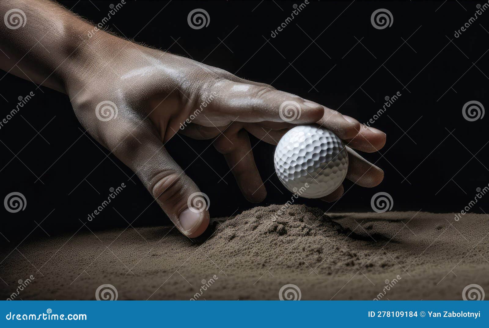 Athletes Hand Hitting a Golf Ball. Generative AI Stock Photo - Image of ...