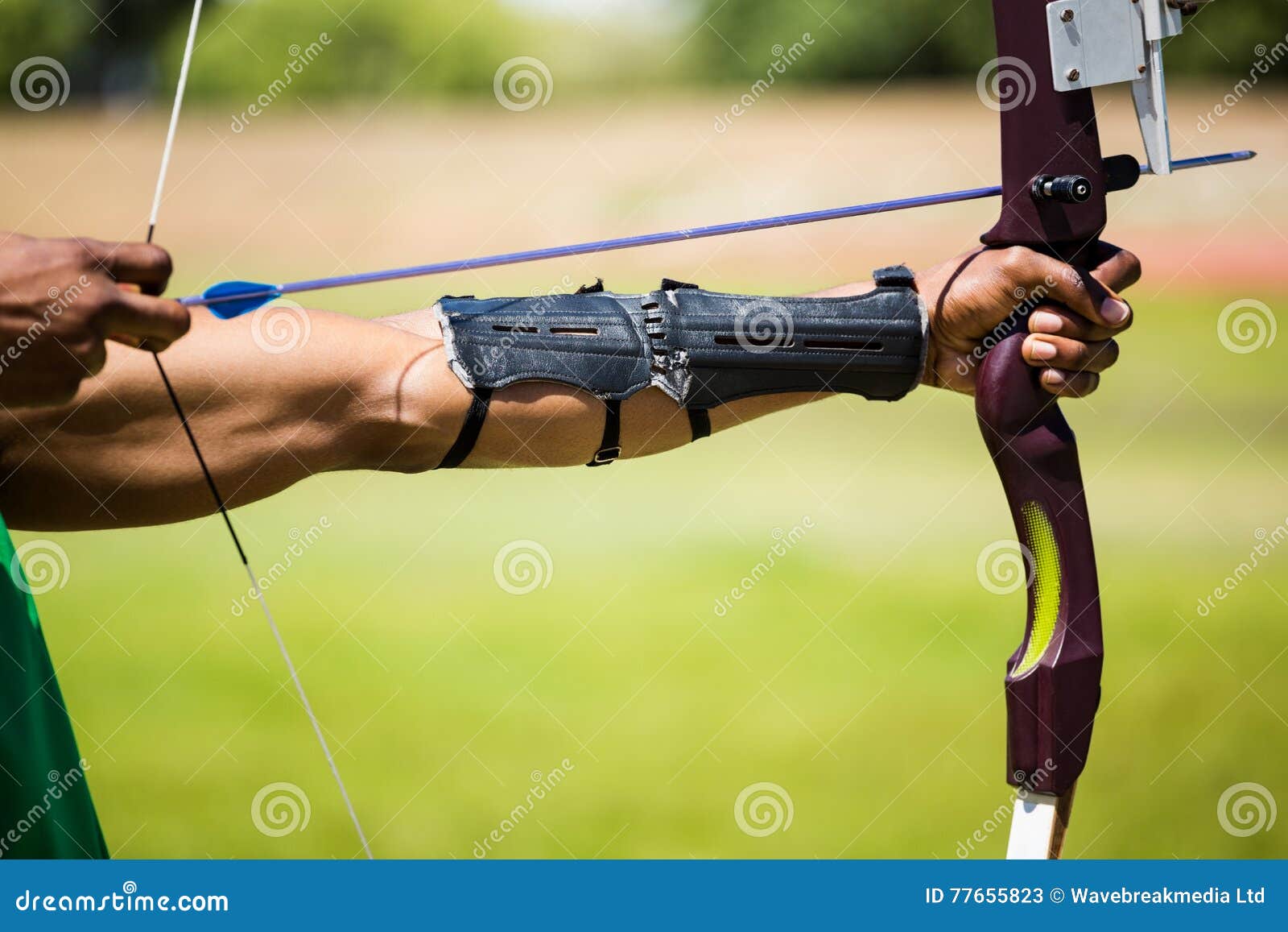 Athletes Hand Practicing Archery Stock Image - Image of young, accuracy ...
