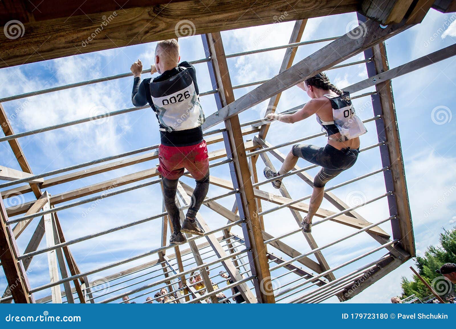 Athletes Overcome Obstacles in the Adventure Race Editorial Image ...