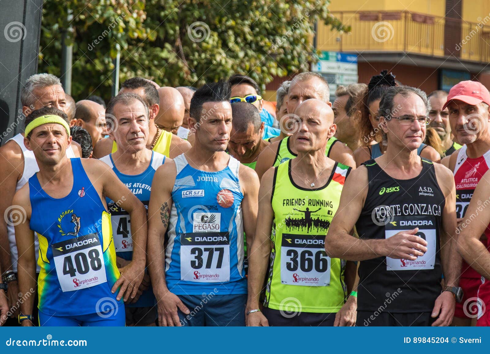 Athletes Ready To Start in a Marathon Editorial Stock Image - Image of ...