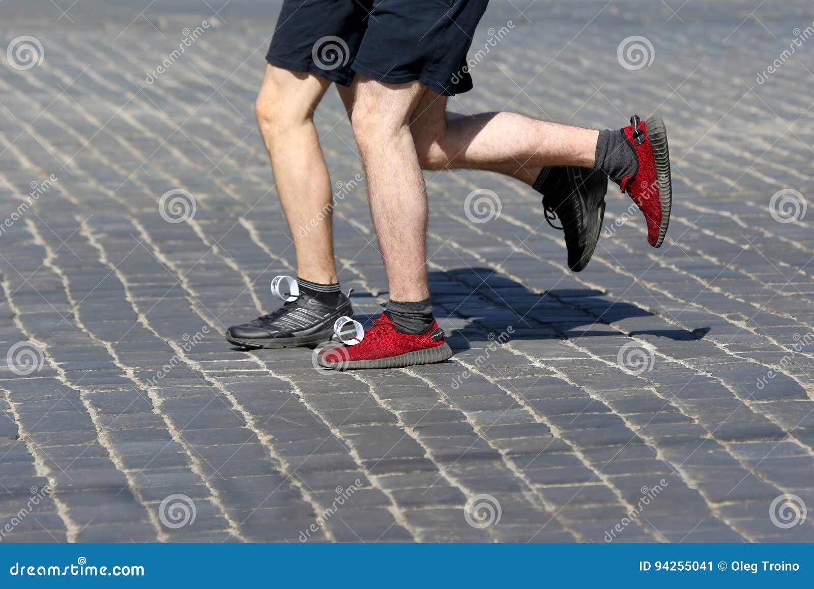 Athletes Run Marathons on the Pavement Stock Image - Image of active ...