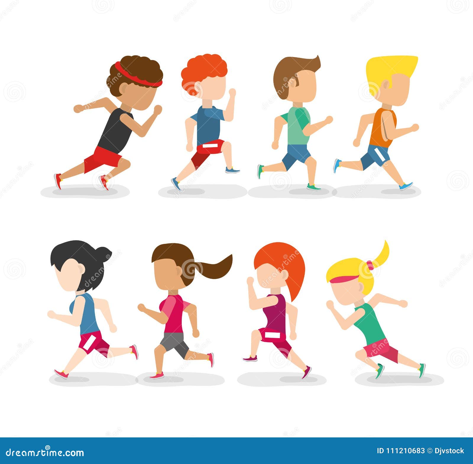 Athletes Running in Competition Championship Stock Vector ...