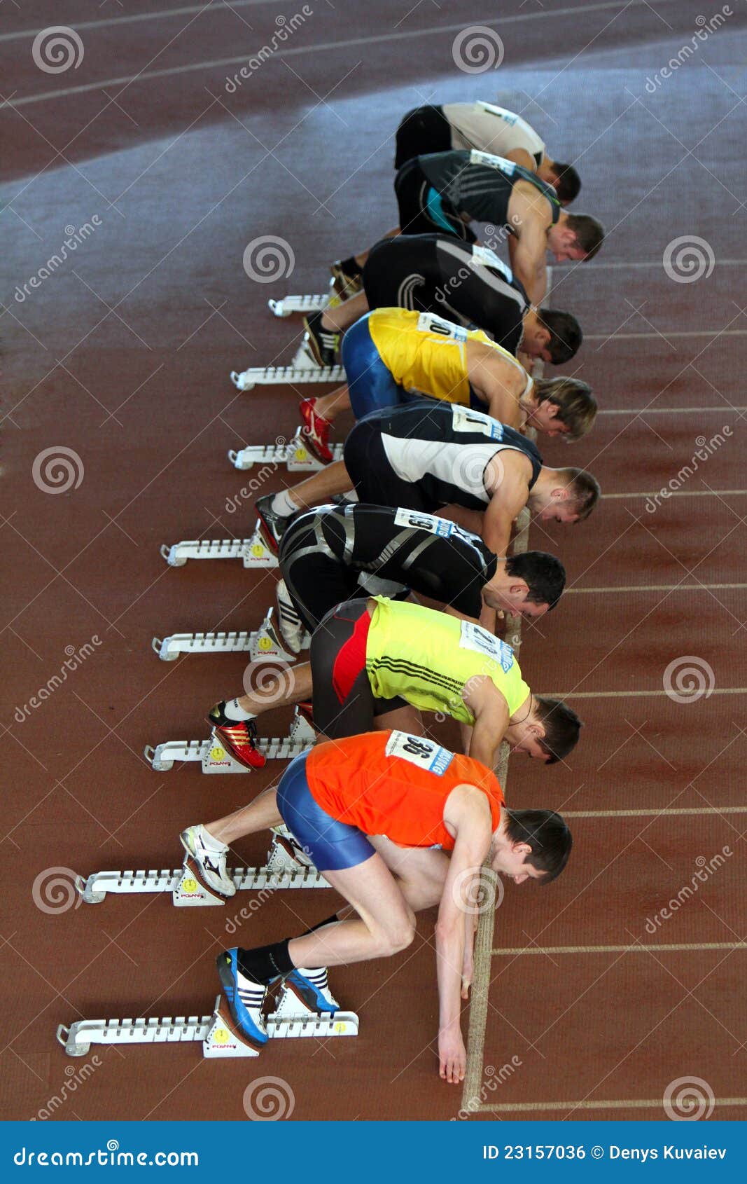 Athletes on the start editorial photo. Image of adult - 23157036