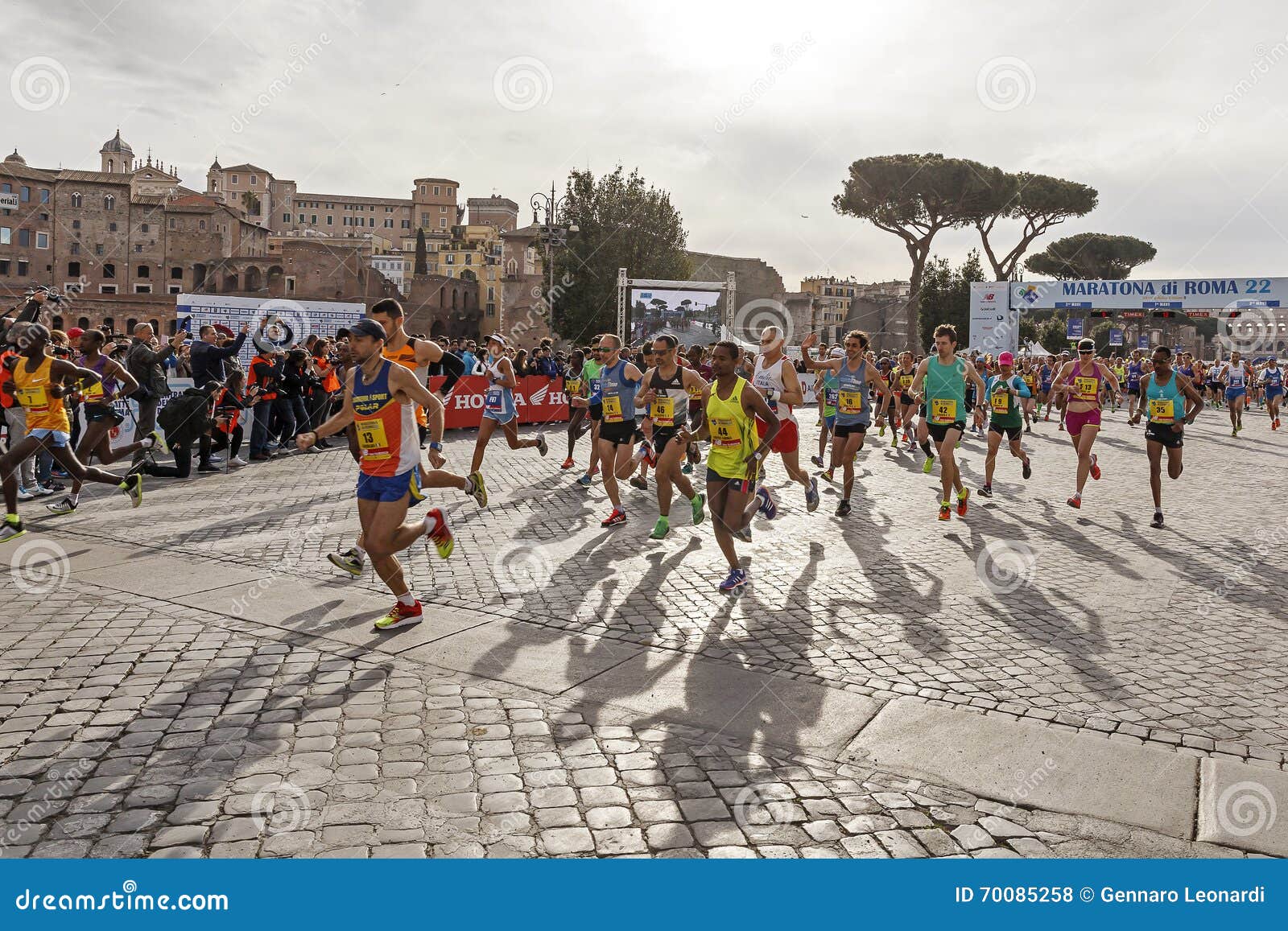 Athletes at the Start of the Rome Marathon in 2016 Editorial Stock ...