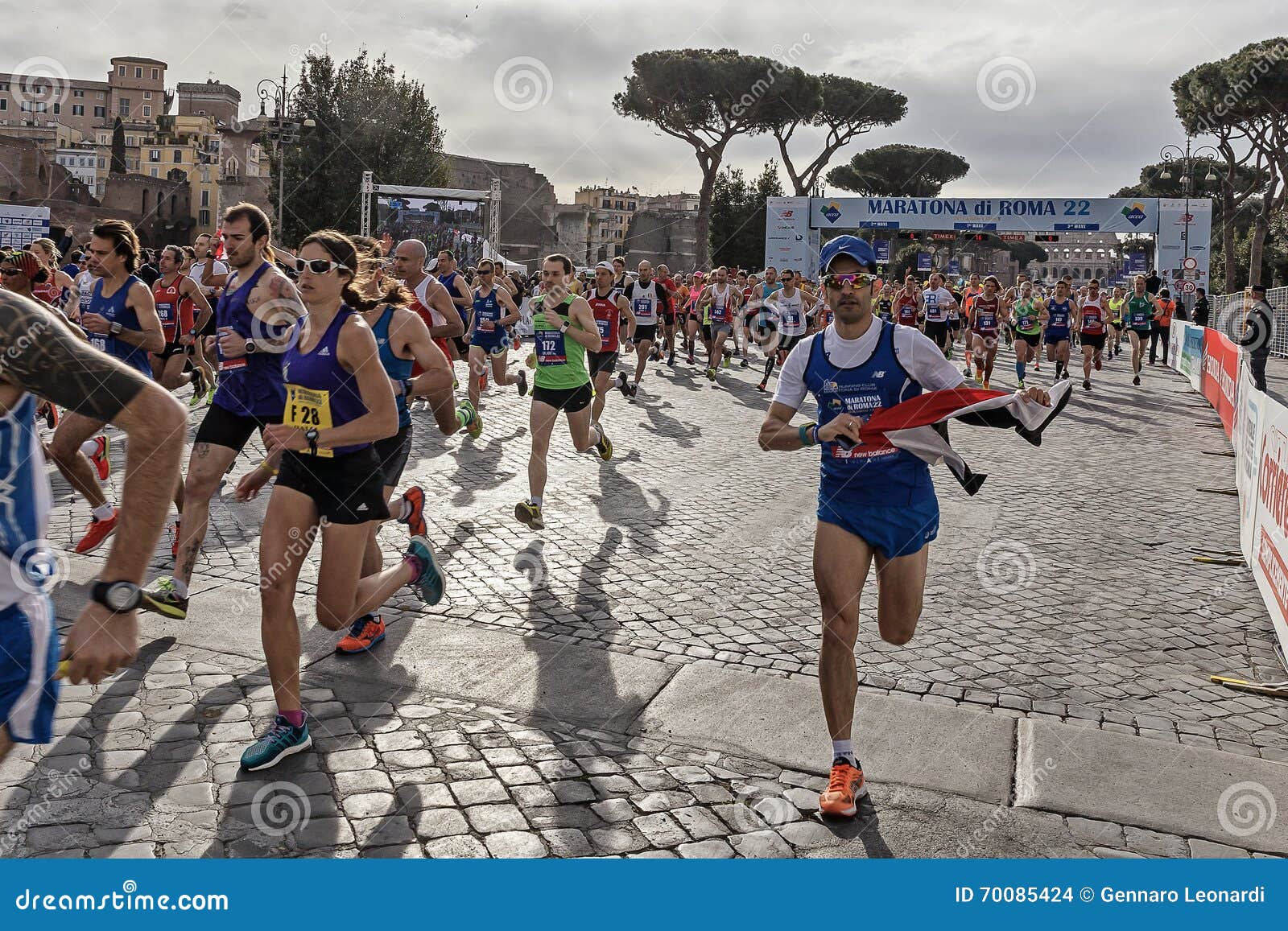 Athletes at the Start of the Rome Marathon in 2016 Editorial Stock ...