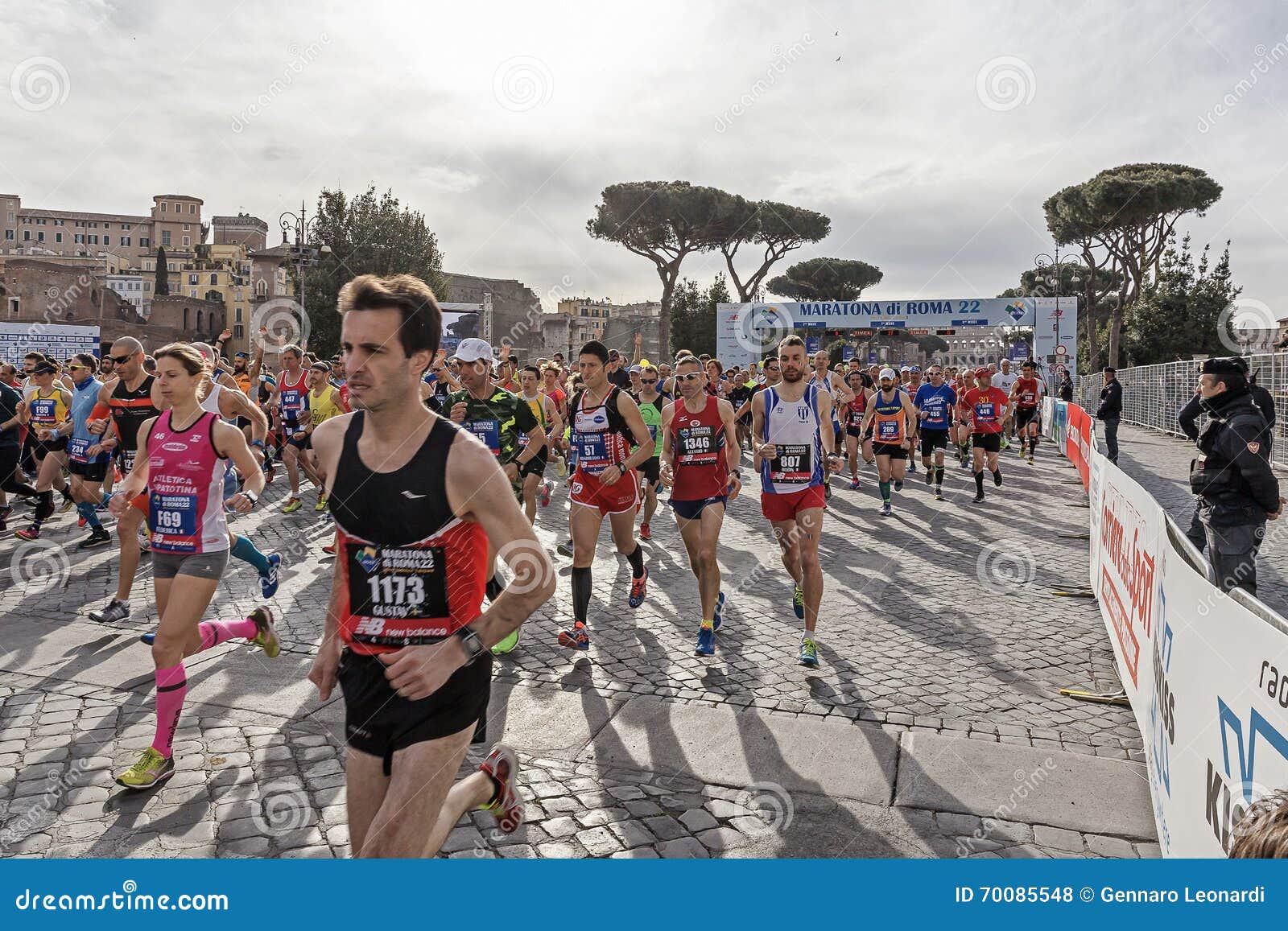 Athletes at the Start of the Rome Marathon in 2016 Editorial Stock ...