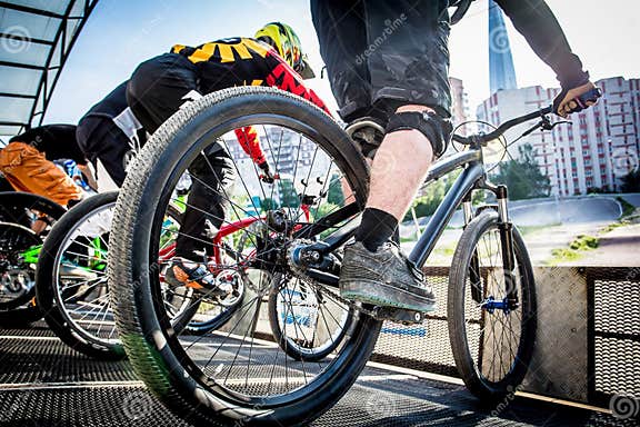Athletes at the Starting Position before the BMX Race Stock Image ...