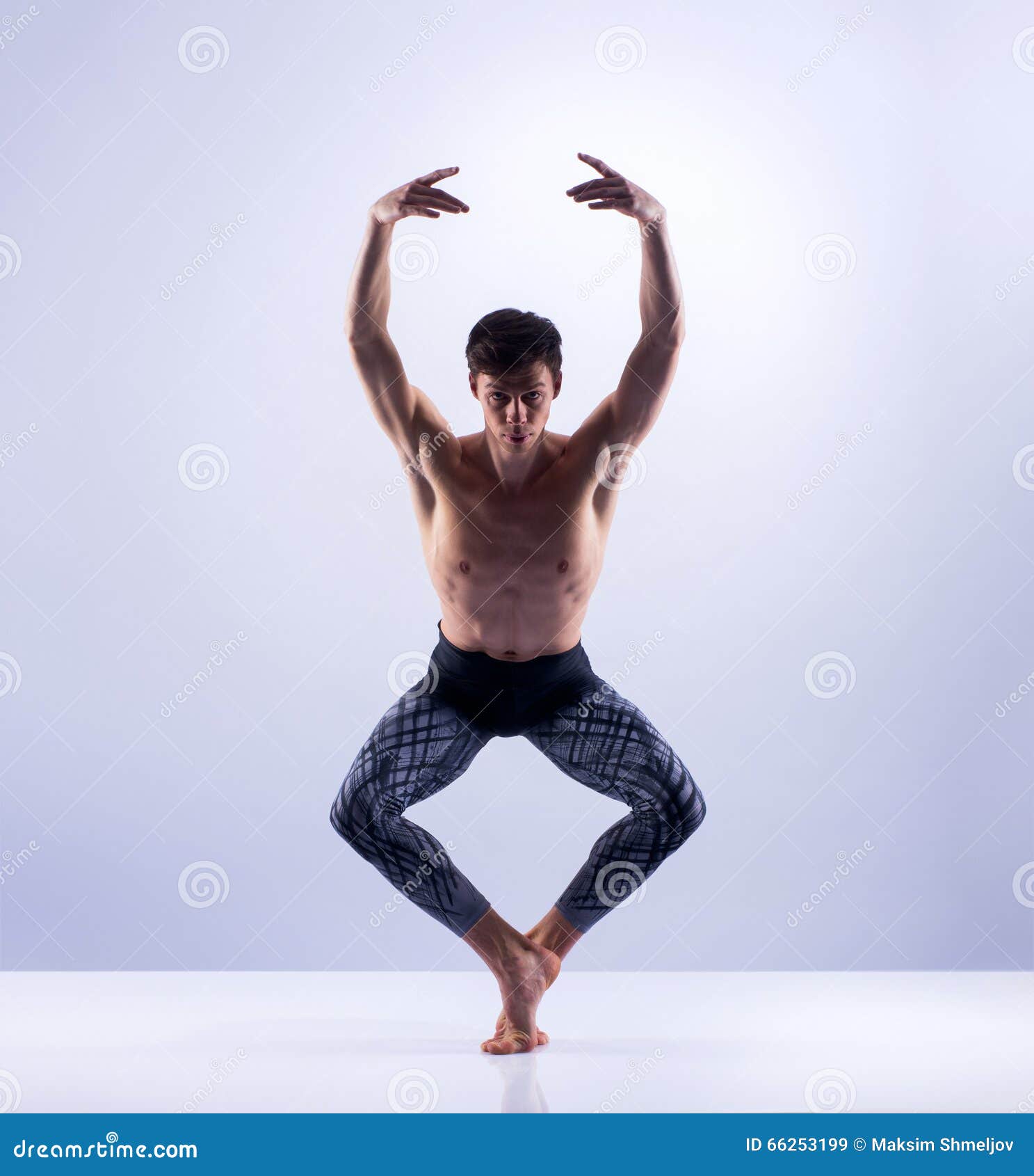 Athletic Ballet Dancer in a Perfect Shape Performing Stock Image ...