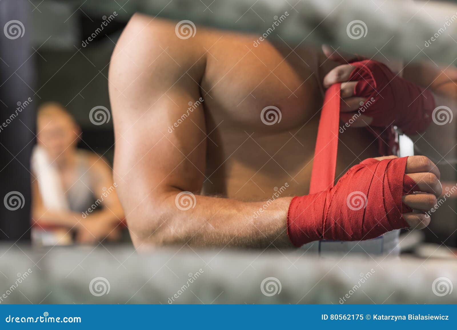 Athletic Boxer Preparing for Fight Stock Image - Image of boxing, boxer ...