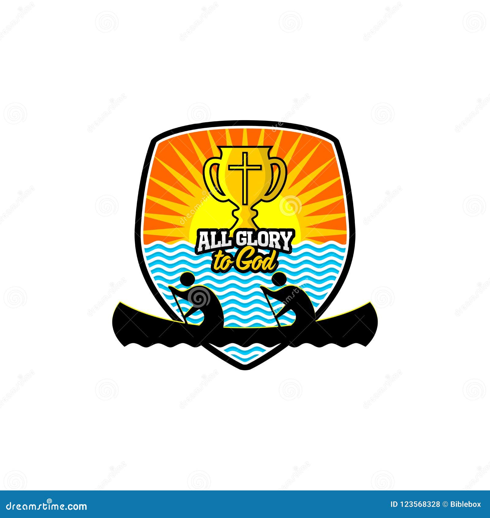 Athletic Christian Logo. Cross Of Jesus Christ, Spread Wings, Flame ...