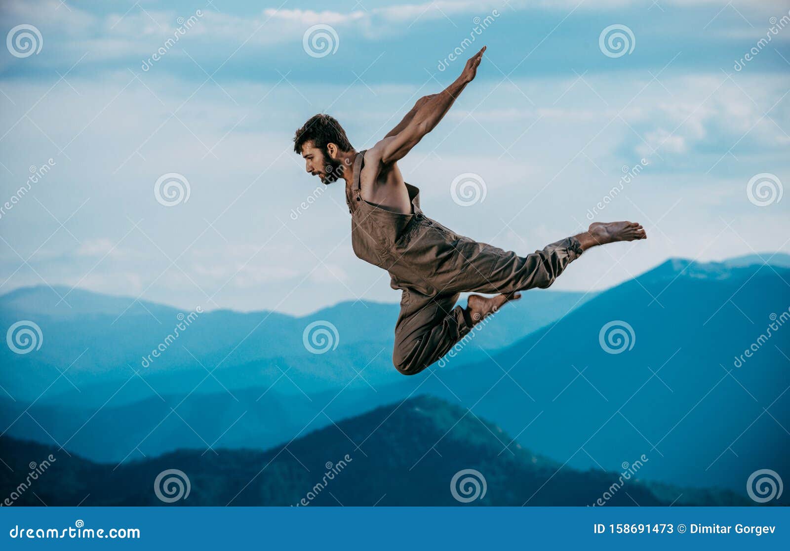 Athletic Dancer in a Super Jumping Pose Stock Image - Image of explorer ...
