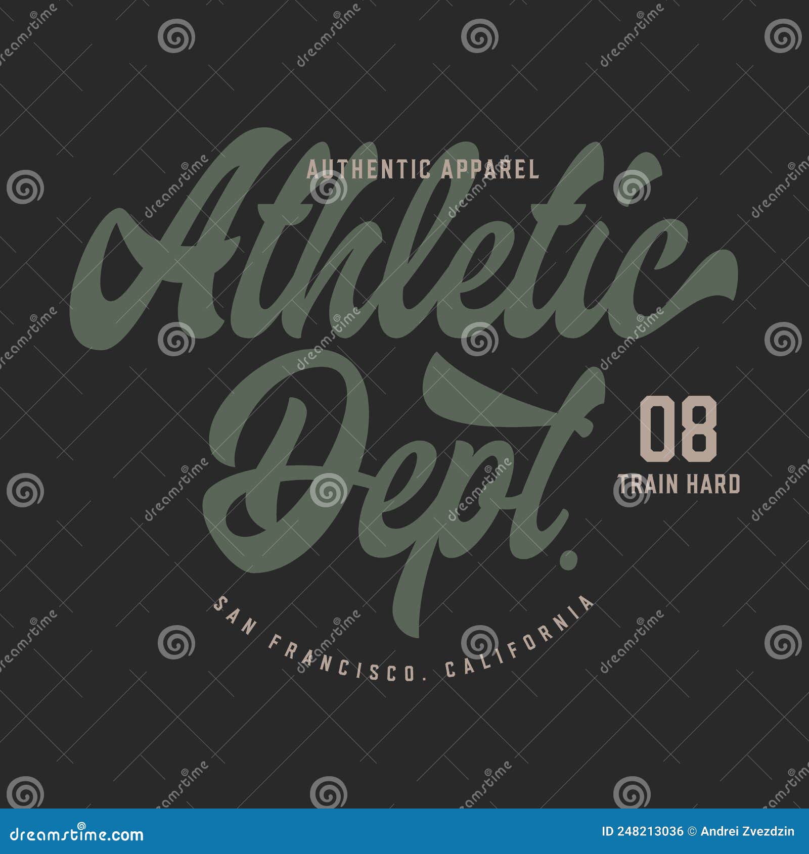 Athletic Dept. T Shirt Design Vector Illustration Stock Vector ...