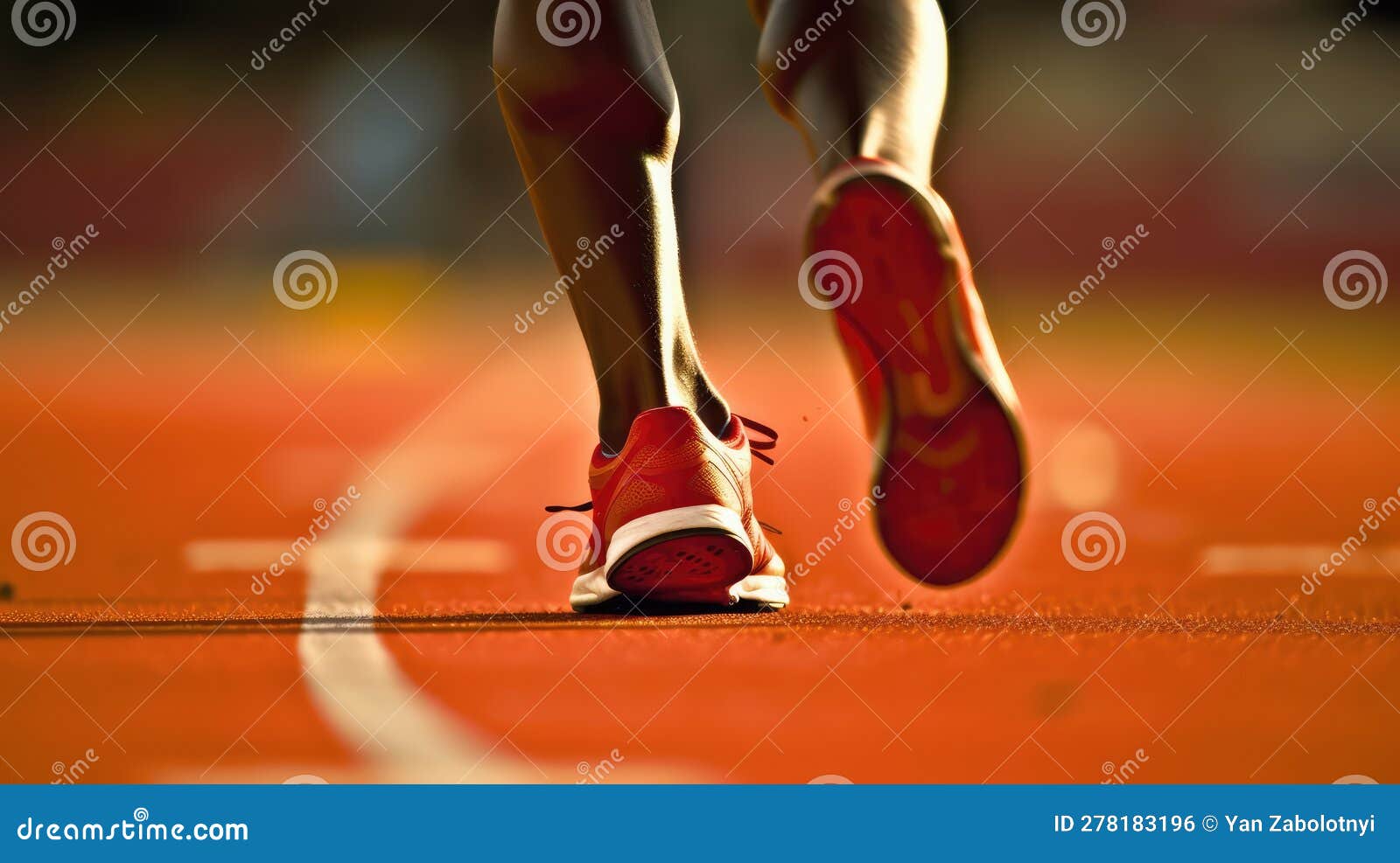 Athletic Feet during a Sprint. Generative AI Stock Illustration ...