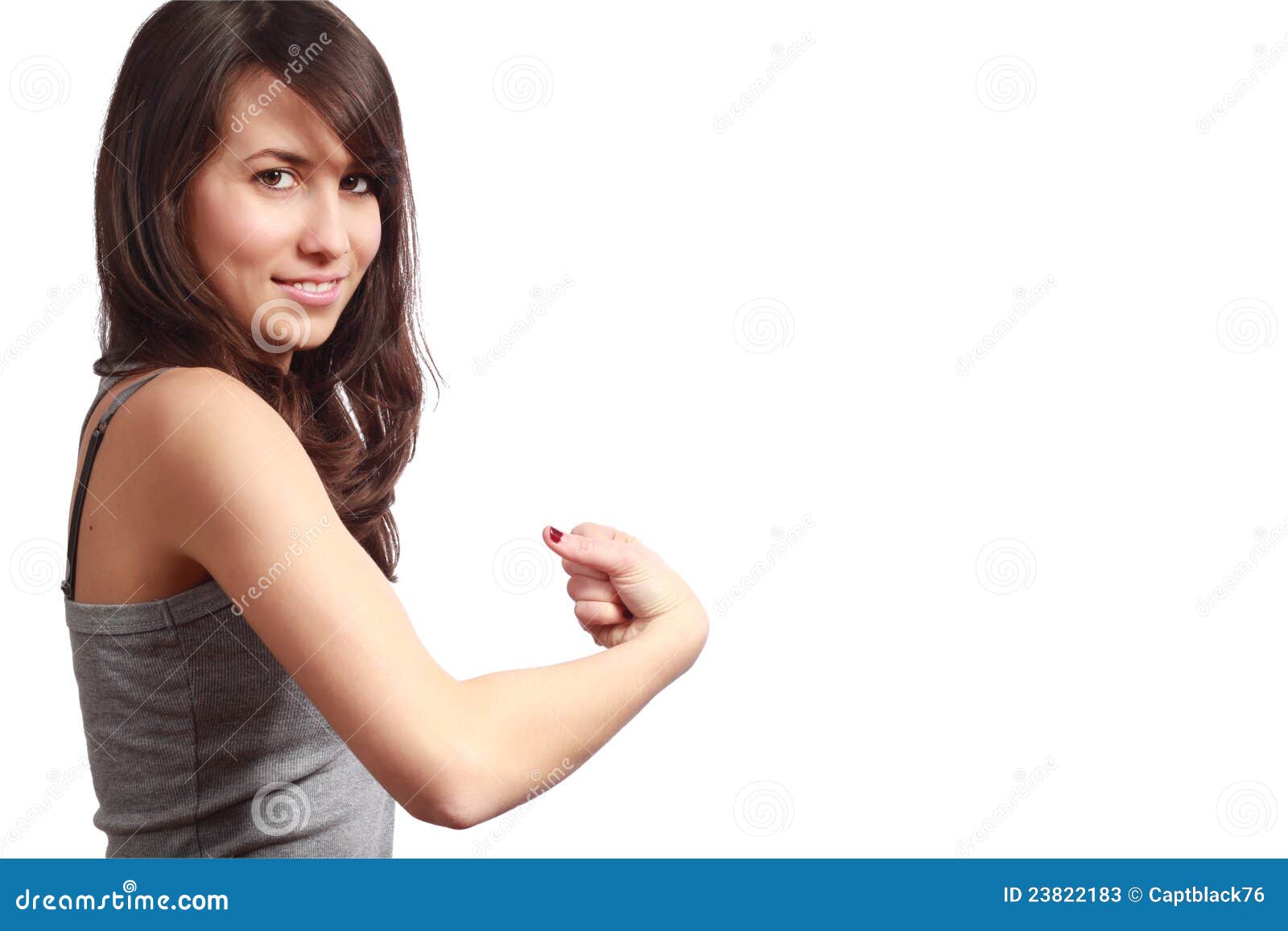 Athletic Girl with Strong Arm Stock Image - Image of training, figure ...