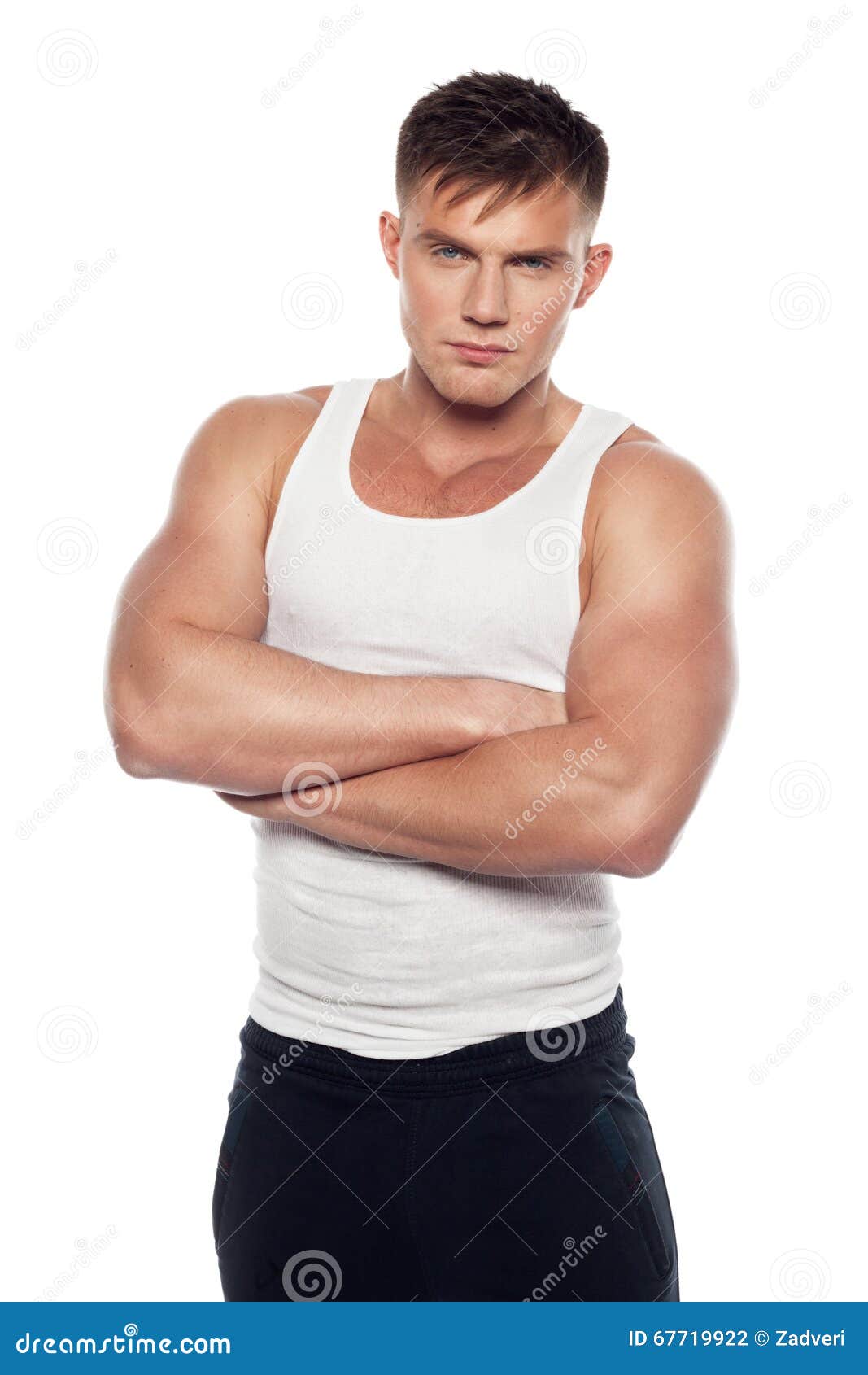 Athletic Guy Looking Right into the Camera Stock Photo - Image of look ...