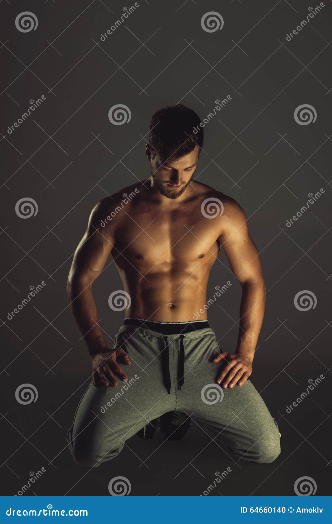 Athletic Handsome Young Man Stock Photo - Image of muscular, posing ...