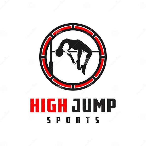 Athletic high jump logo stock vector. Illustration of jump - 174652478