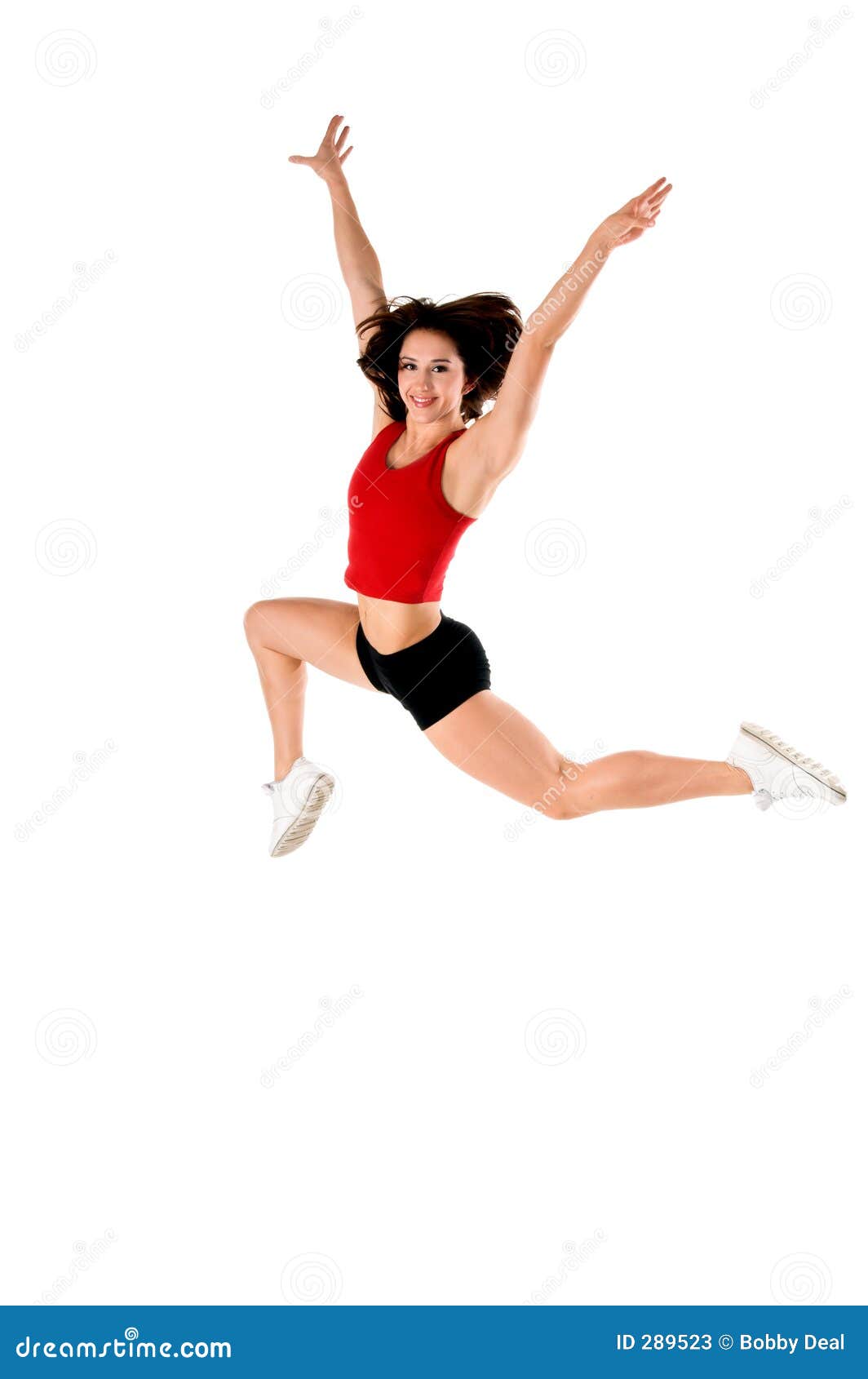 Athletic Jump stock image. Image of jump, female, gymnastics - 289523