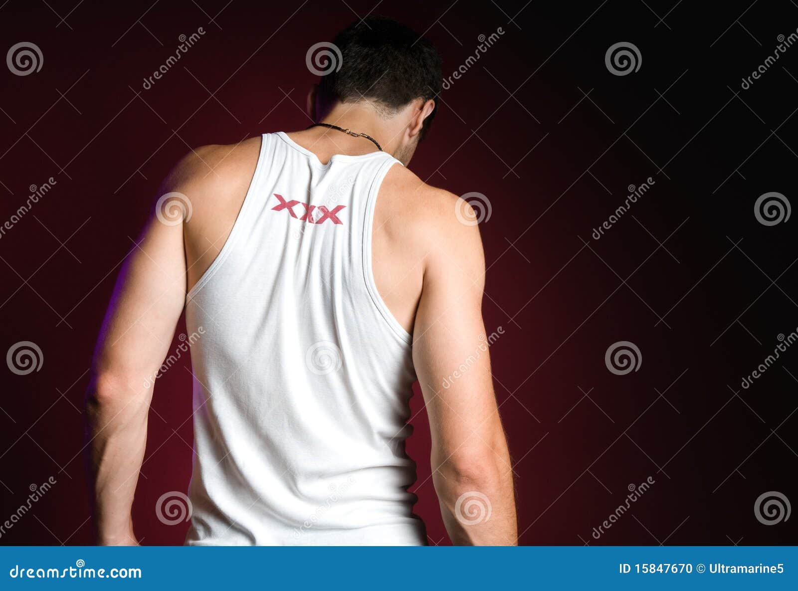Athletic male from back stock photo. Image of dark, sport - 15847670