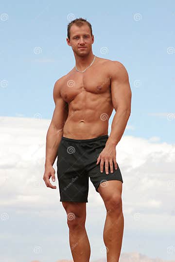 Athletic man stock image. Image of male, fitness, handsome - 1389309
